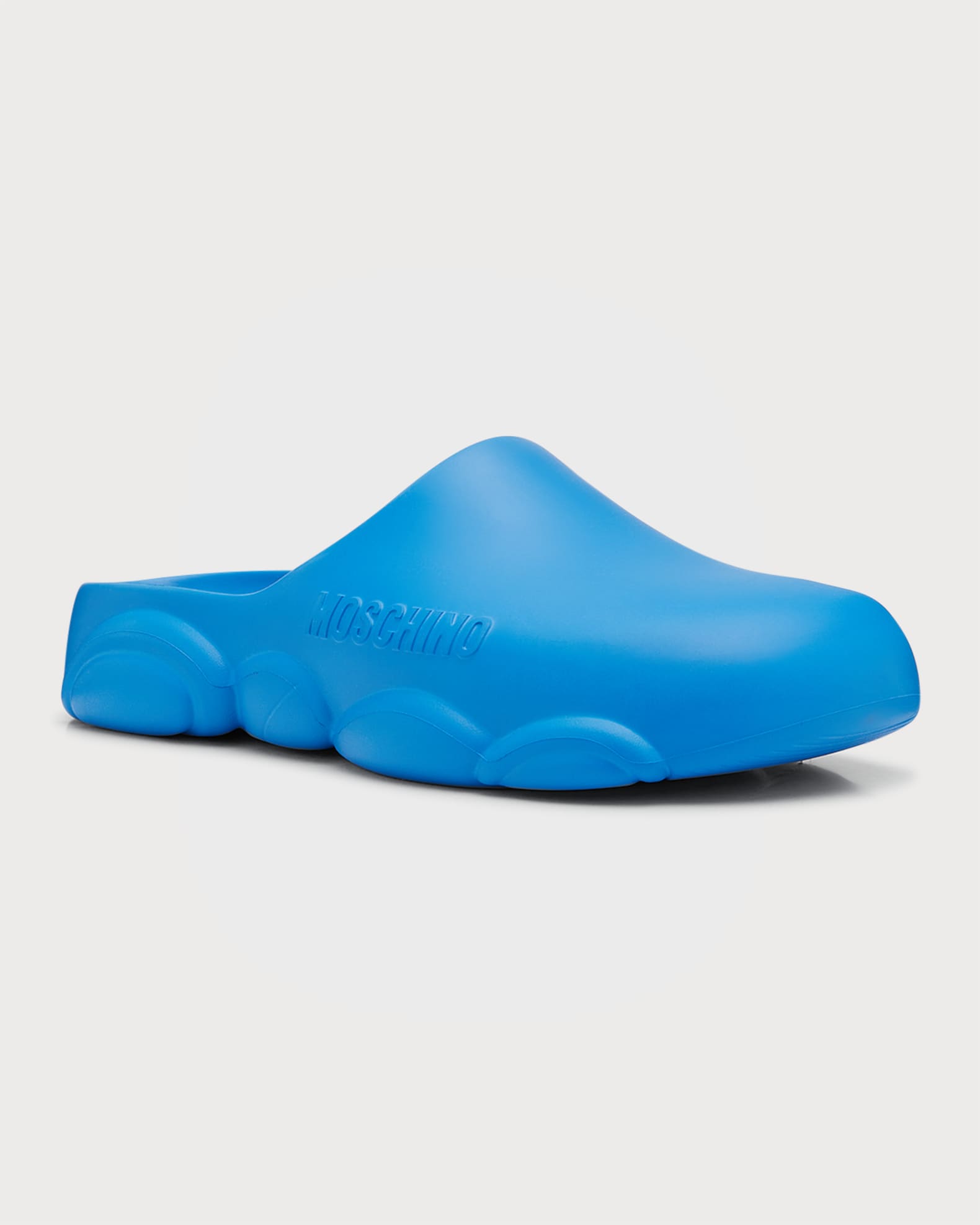 Moschino Men's Bubble Teddy Rubber Slides | Neiman Marcus