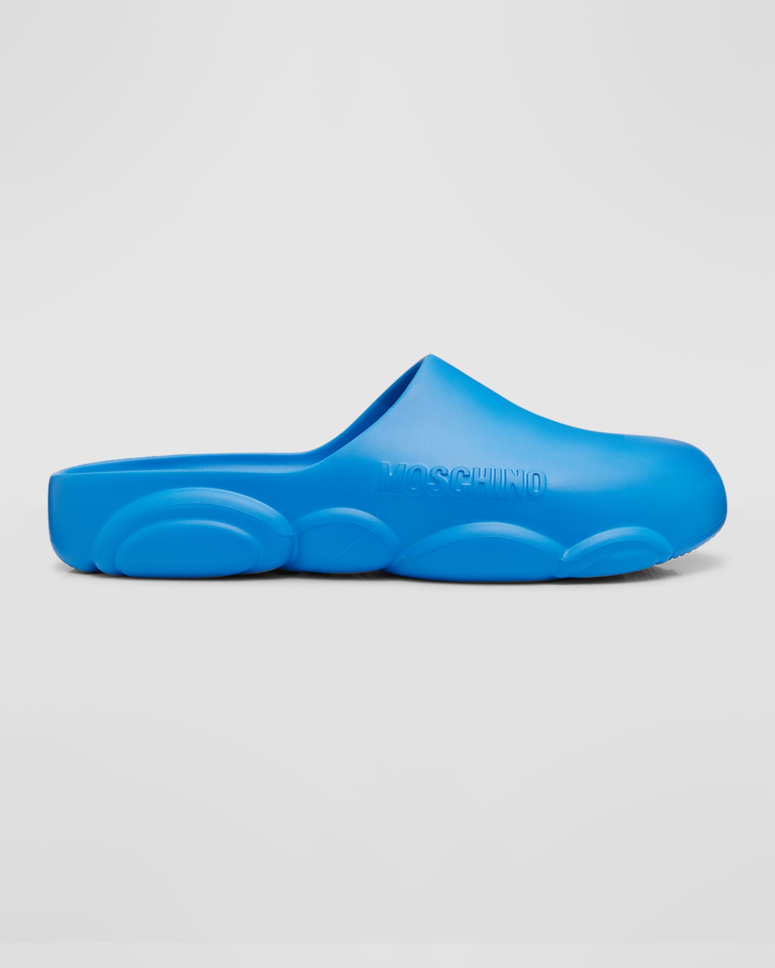 Moschino Men's Bubble Teddy Rubber Slides | Neiman Marcus