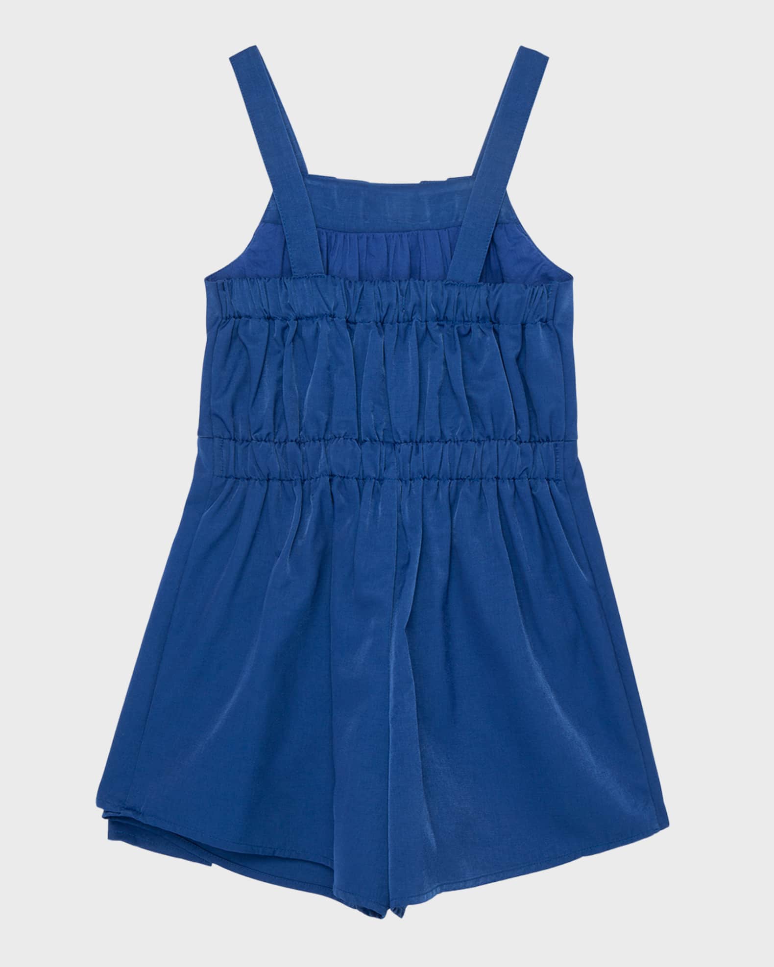 Habitual Navy Gathered Neck Romper | Neiman Marcus