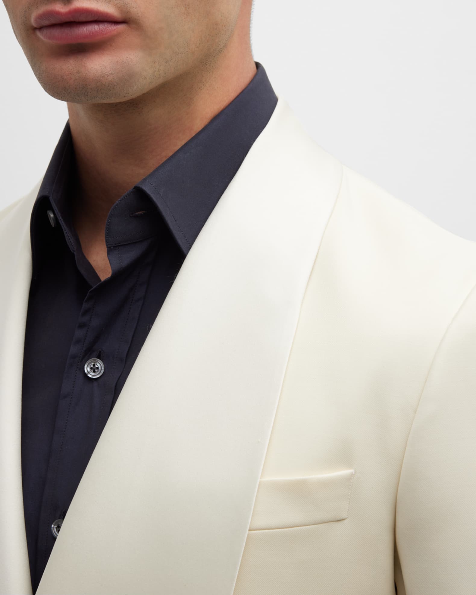 Paul Stuart Men's Double-Breasted Shawl Dinner Jacket | Neiman Marcus