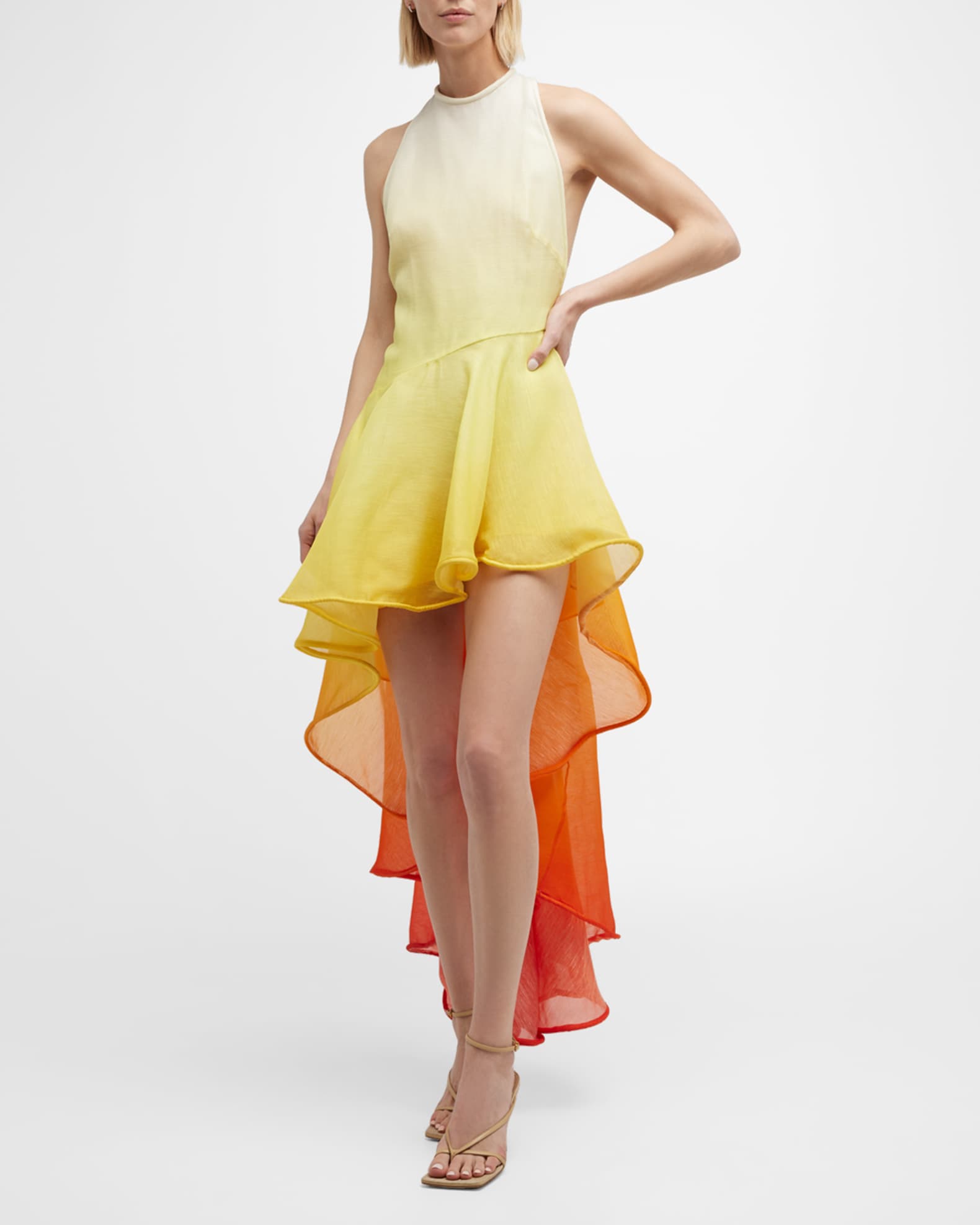 Zimmermann Wonderland Waterfall High-Low Dress | Neiman Marcus