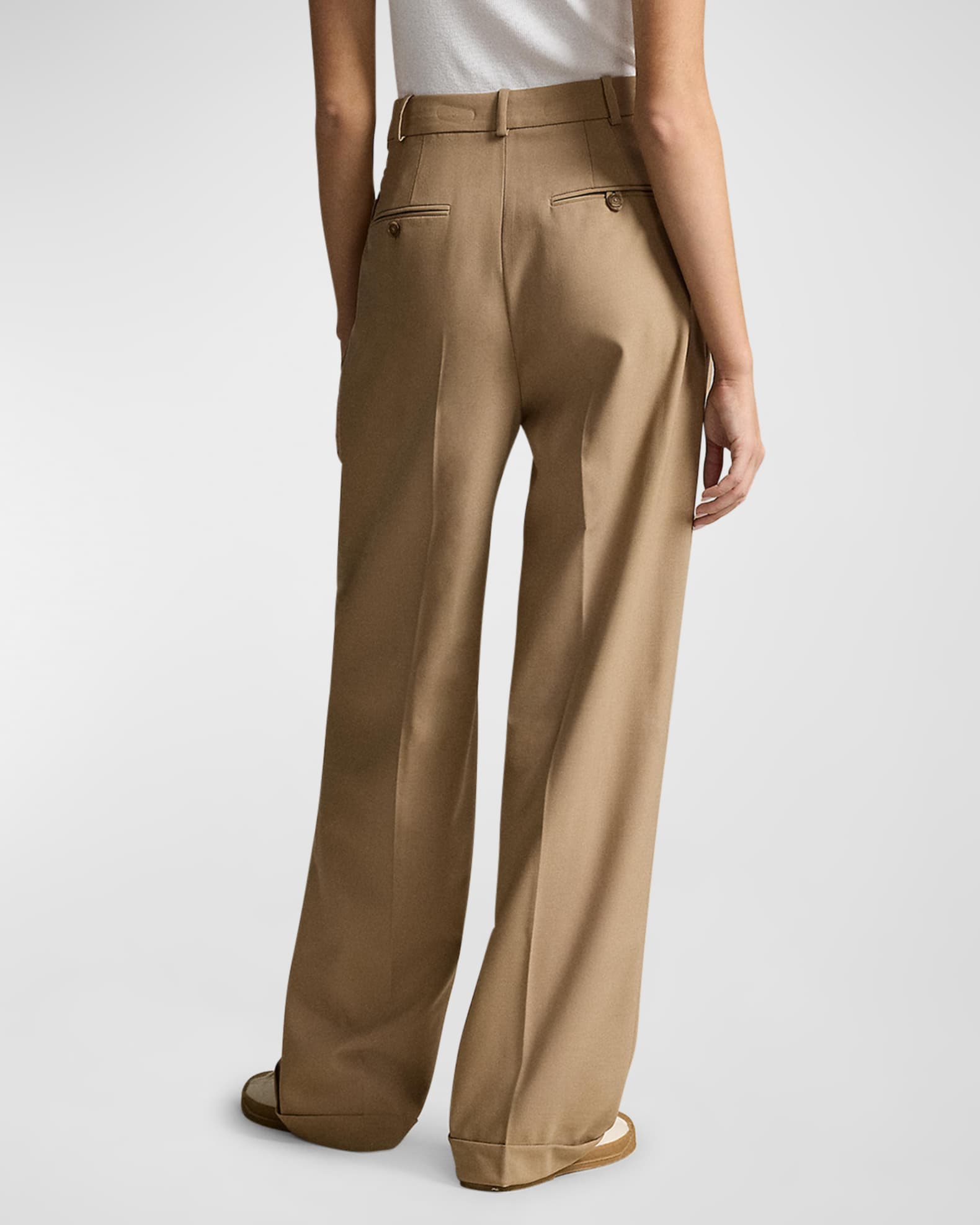 Polo Ralph Lauren Full-Length Pleated Pants | Neiman Marcus