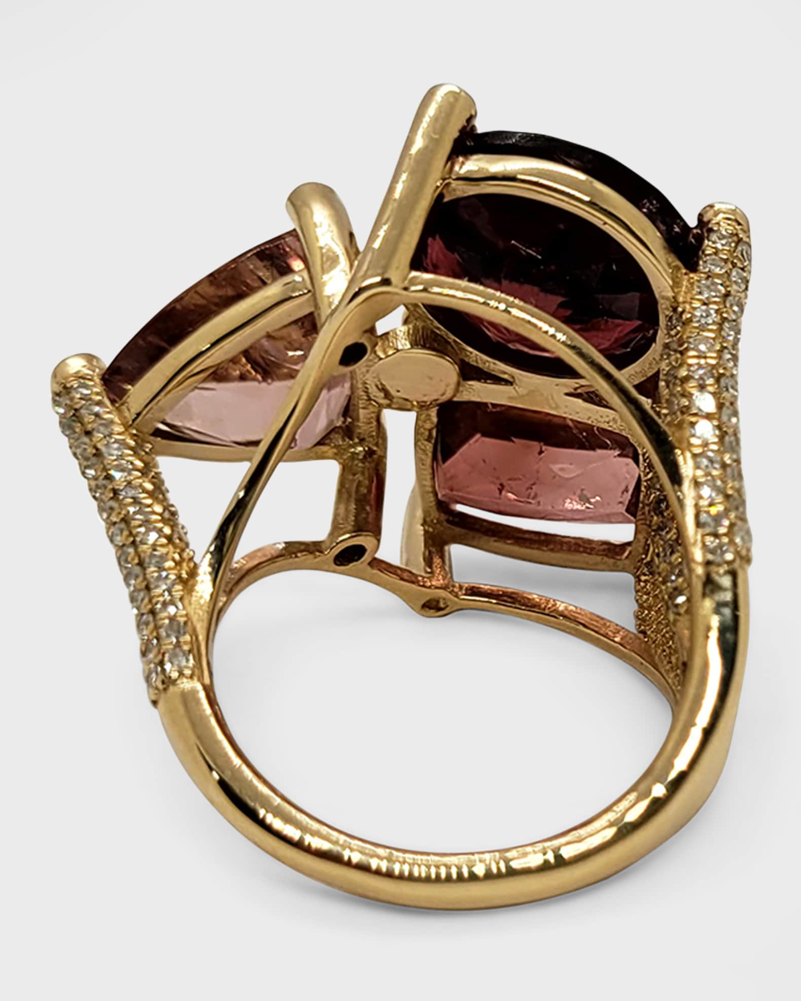 Stephen Dweck Tourmaline & Diamond 18K Gold Ring, Size 7 | Neiman Marcus