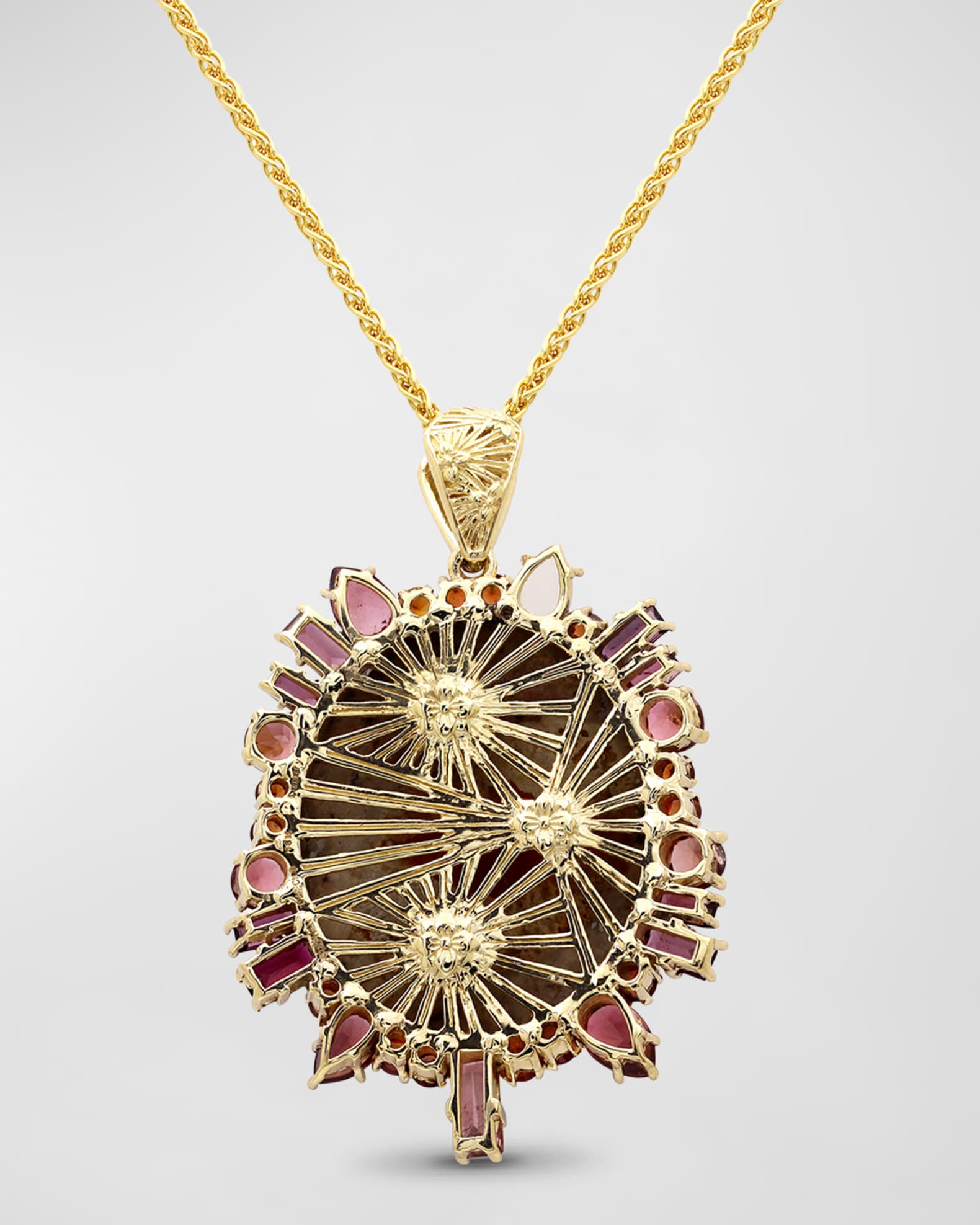 Stephen Dweck Fire Opal and Tourmaline Pendant Necklace | Neiman Marcus