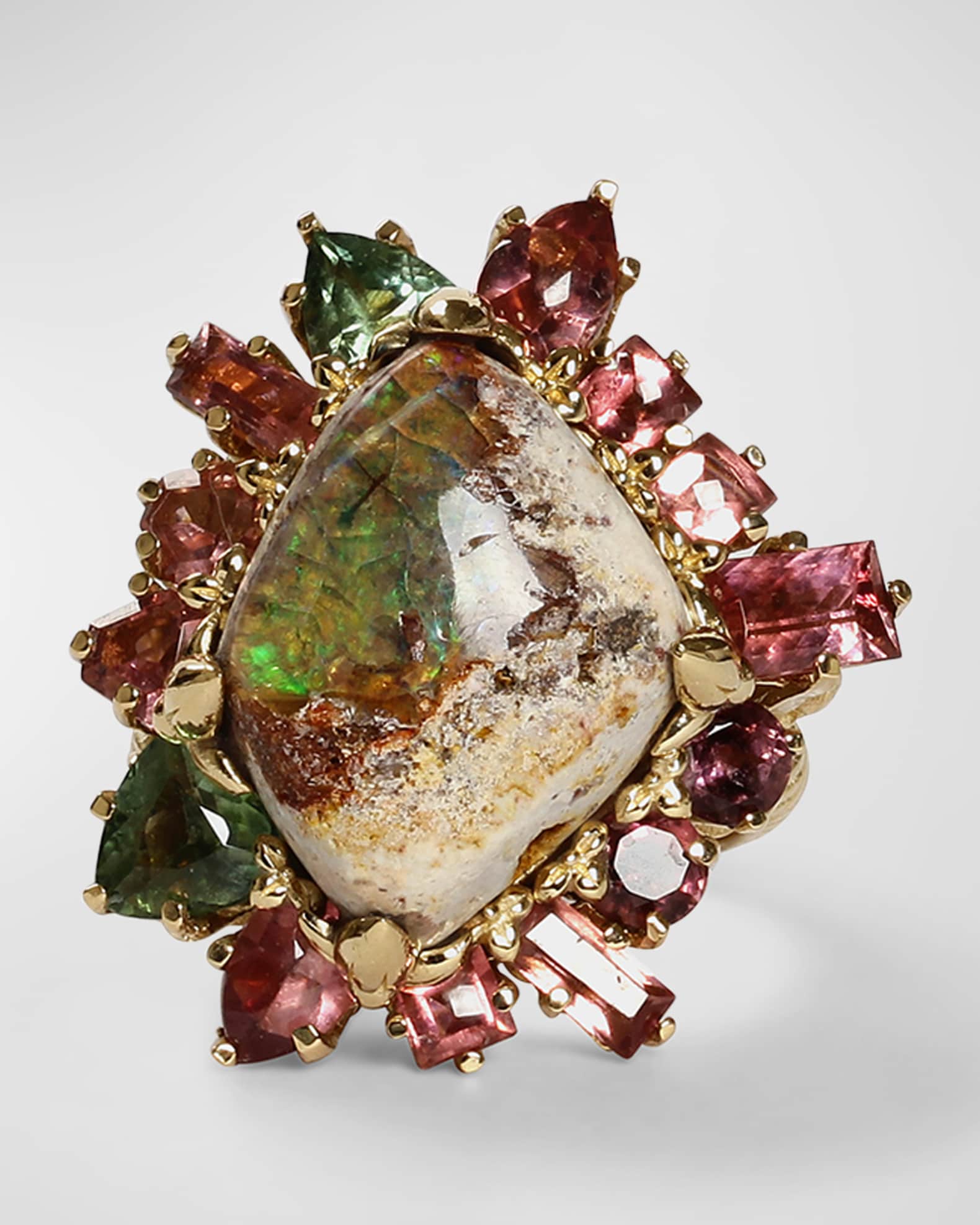Stephen Dweck Matrix Opal and Tourmaline Ring | Neiman Marcus