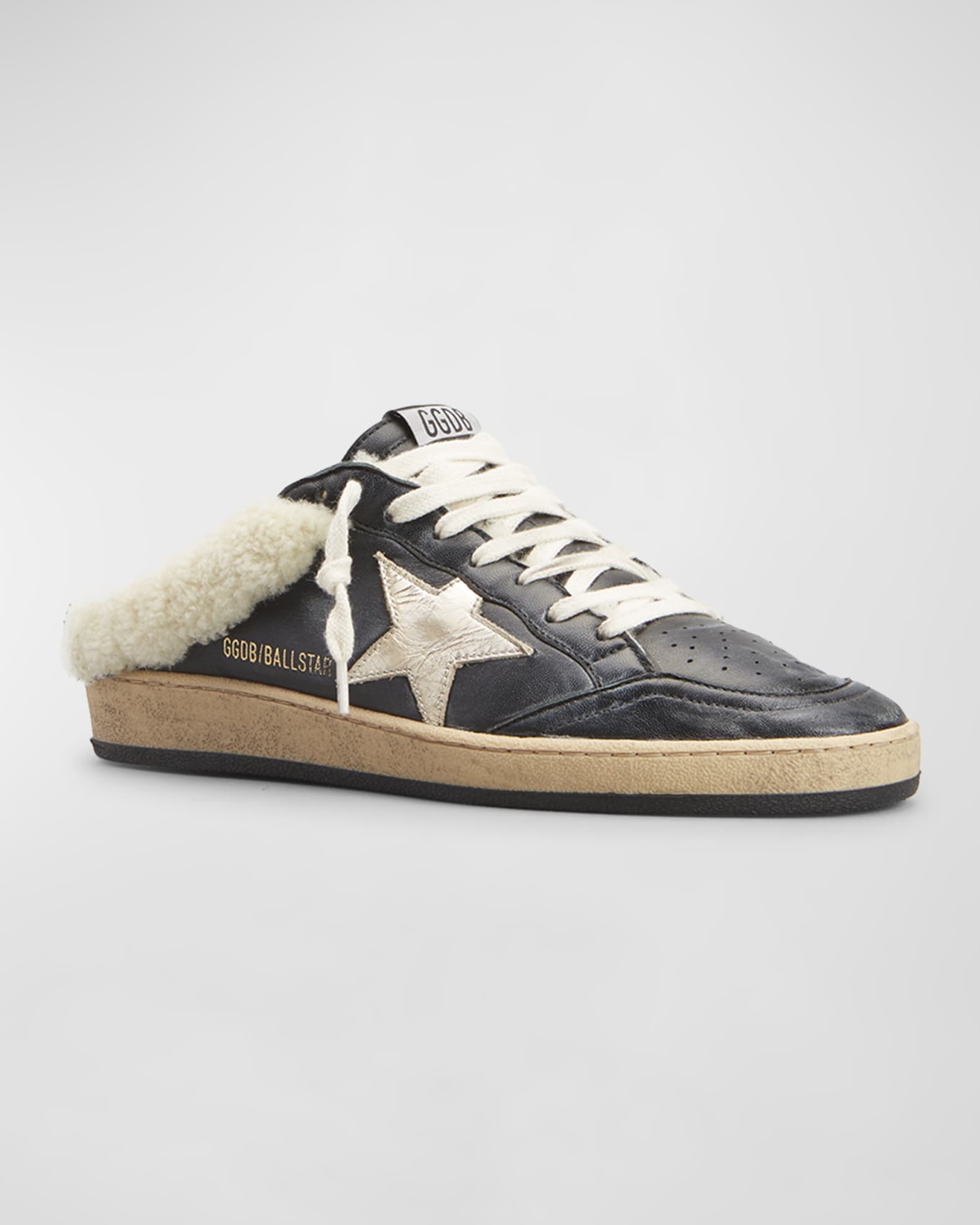 Golden Goose Ballstar Shearling Sabot Slide Sneakers | Neiman Marcus