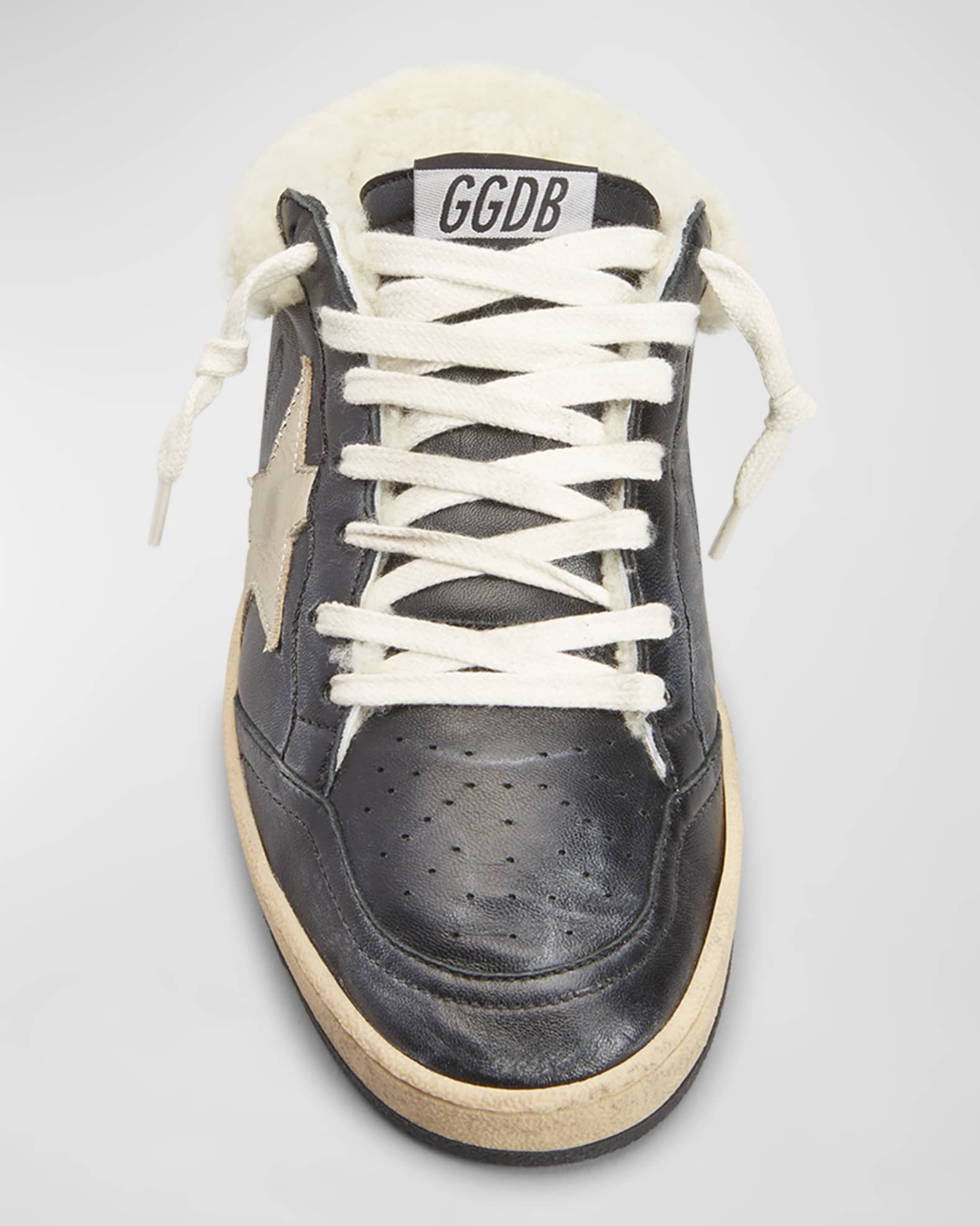 Golden Goose Ballstar Shearling Sabot Slide Sneakers | Neiman Marcus