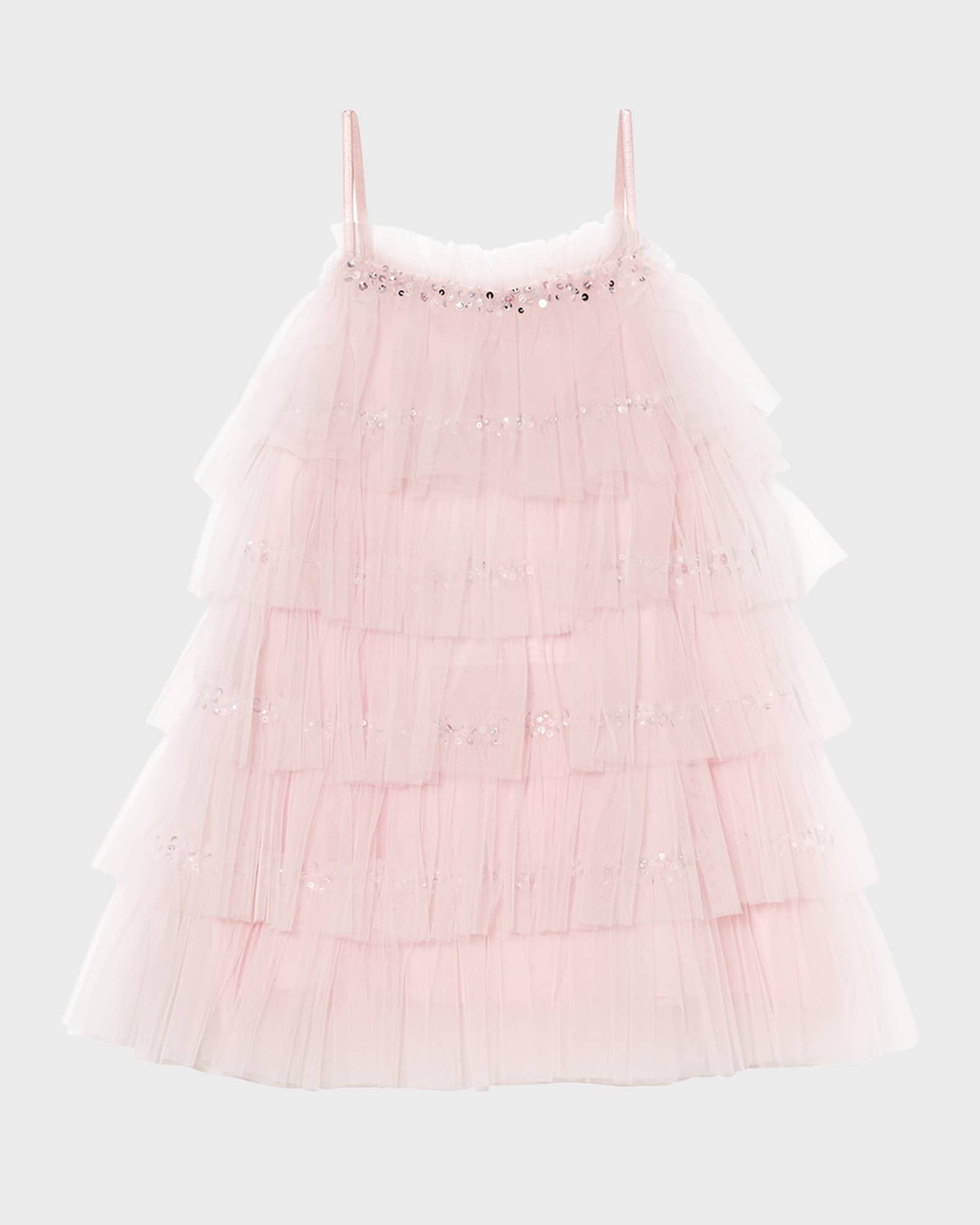 Tutu Du Monde Girl's Mahala Tiered Tulle Embellished Dress, Size 2-11 ...