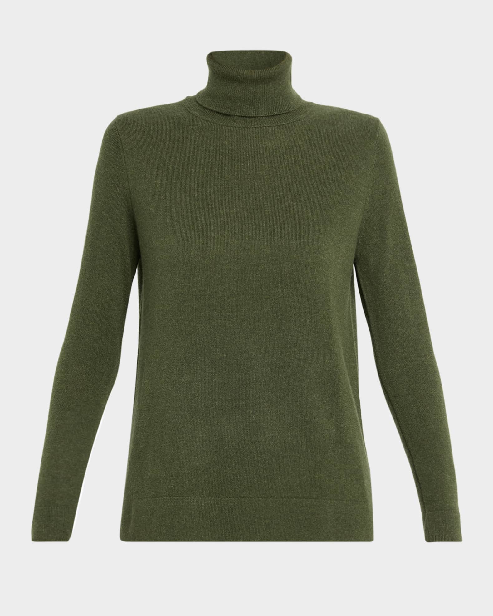 Neiman Marcus Cashmere Collection Cashmere Basic Turtleneck Top ...