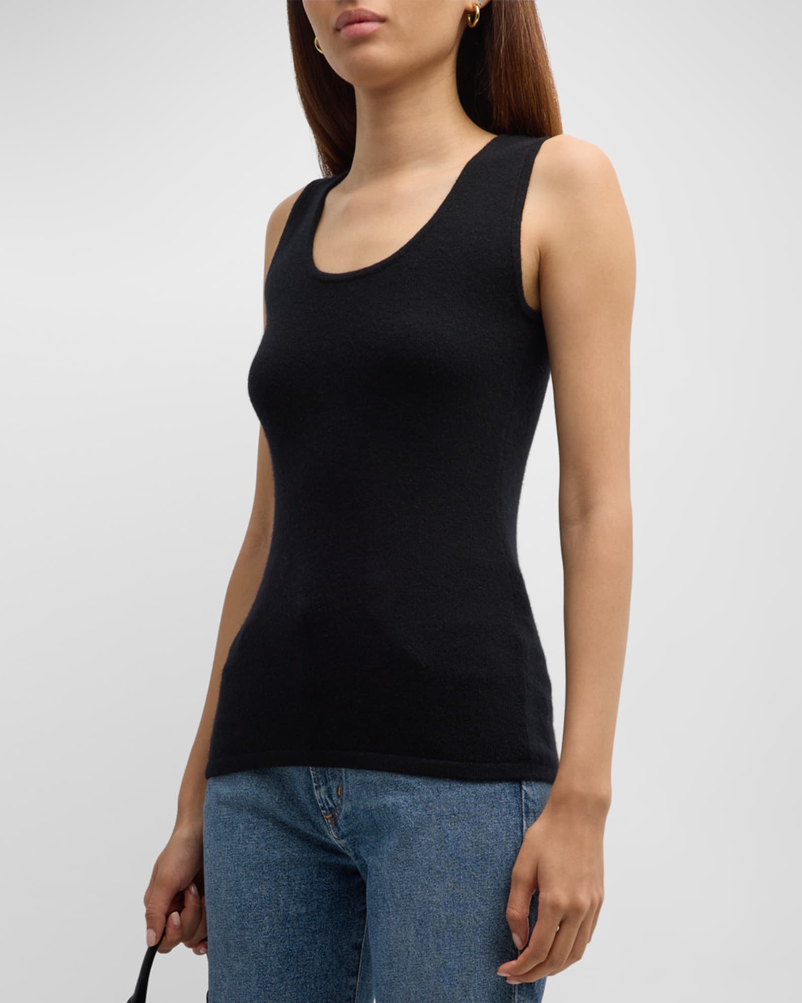 Neiman Marcus Cashmere Collection Cashmere Basic Tank Top | Neiman Marcus