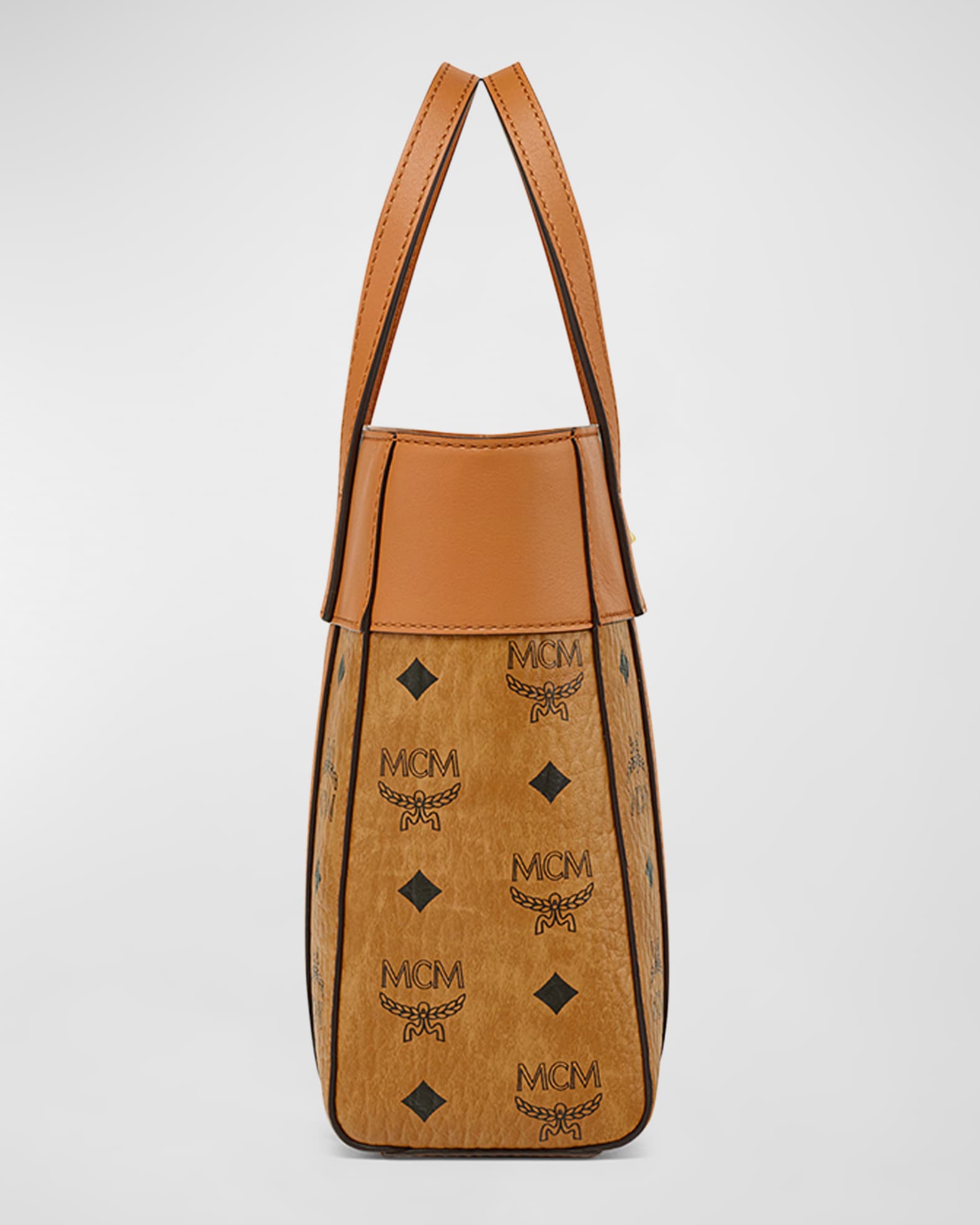 MCM Aren Mini Monogram Shopper Top-Handle Bag | Neiman Marcus