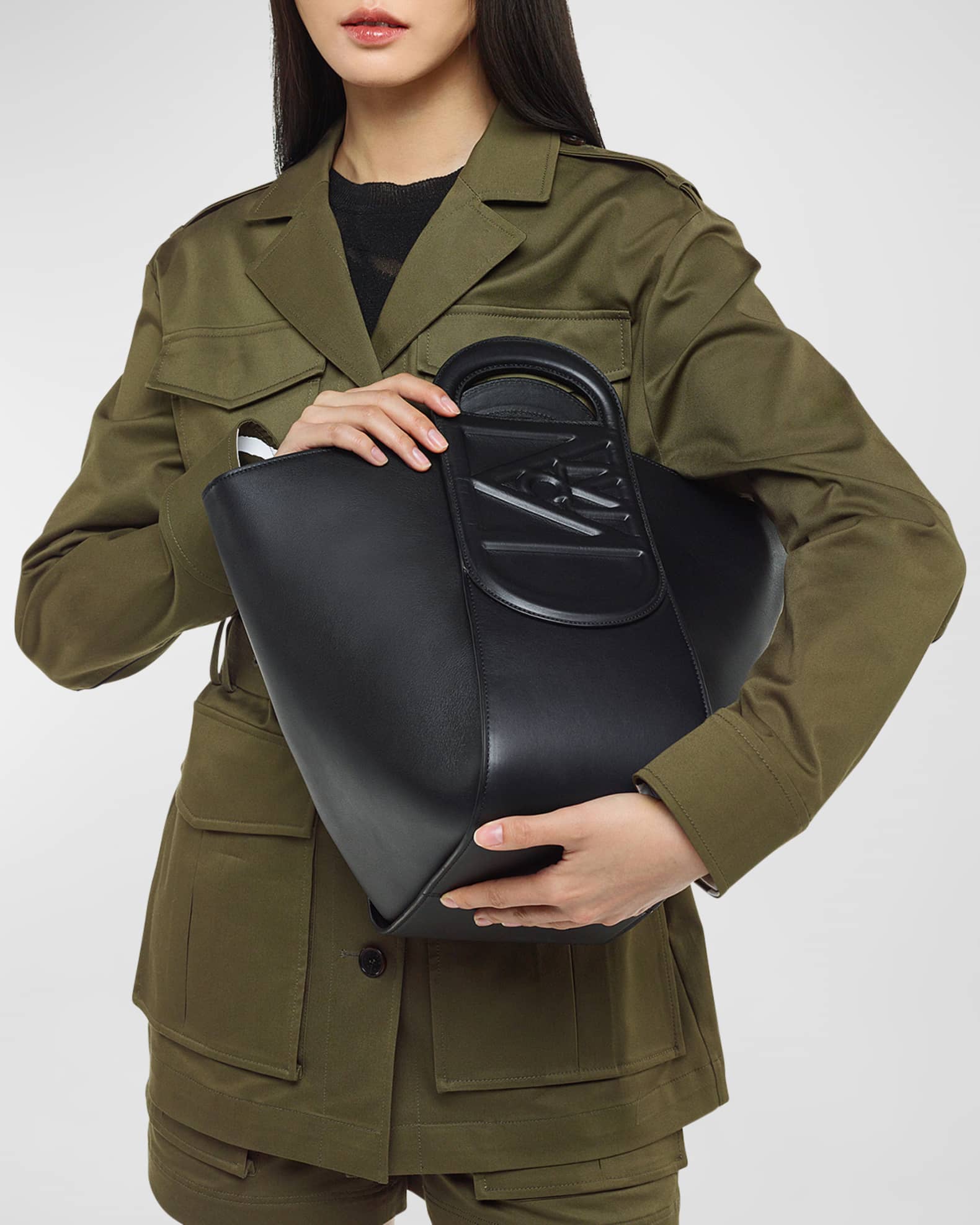 MCM Large Calf Leather Tote Bag | Neiman Marcus