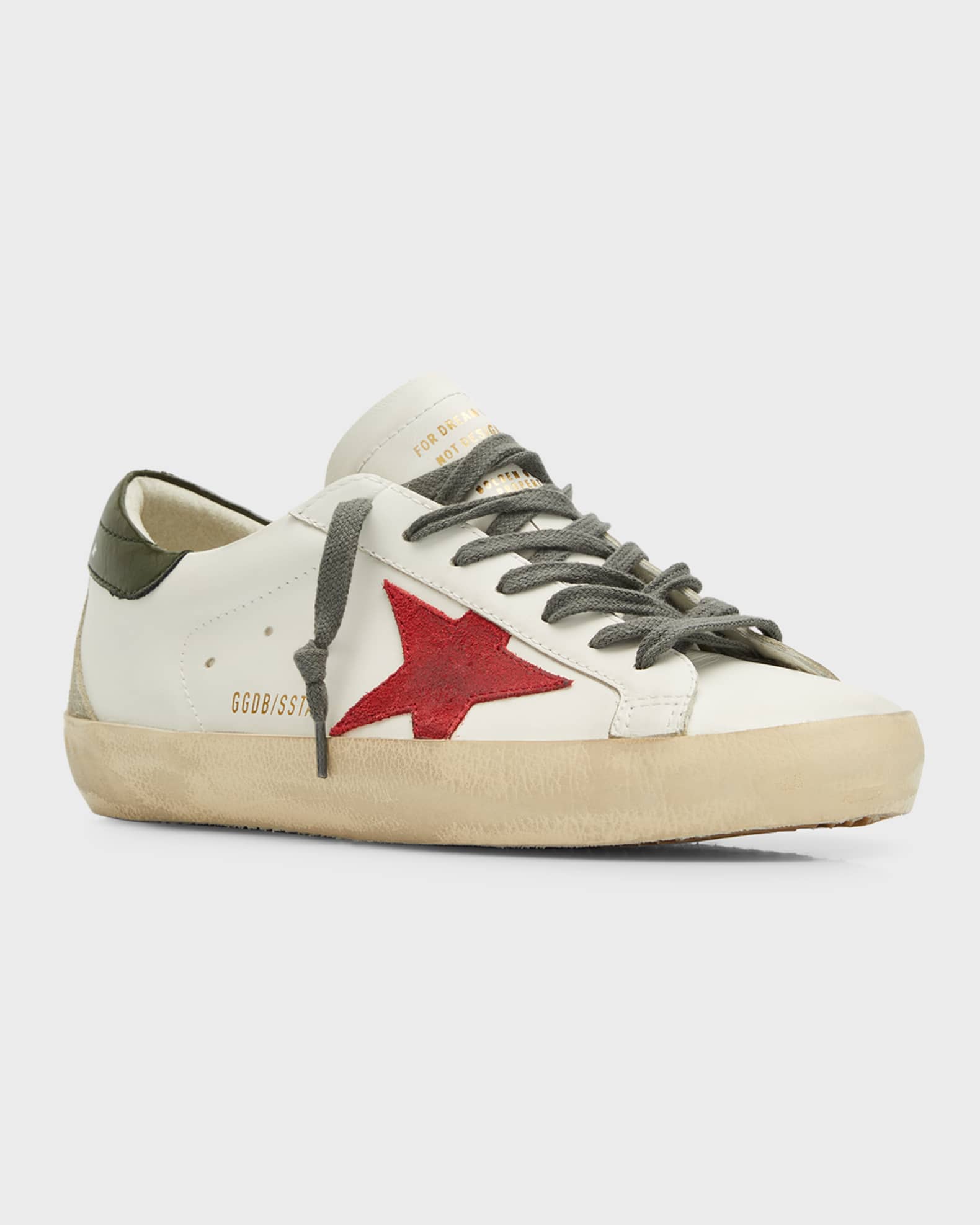 Golden Goose Men's Super-Star Leather Low-Top Sneakers | Neiman Marcus