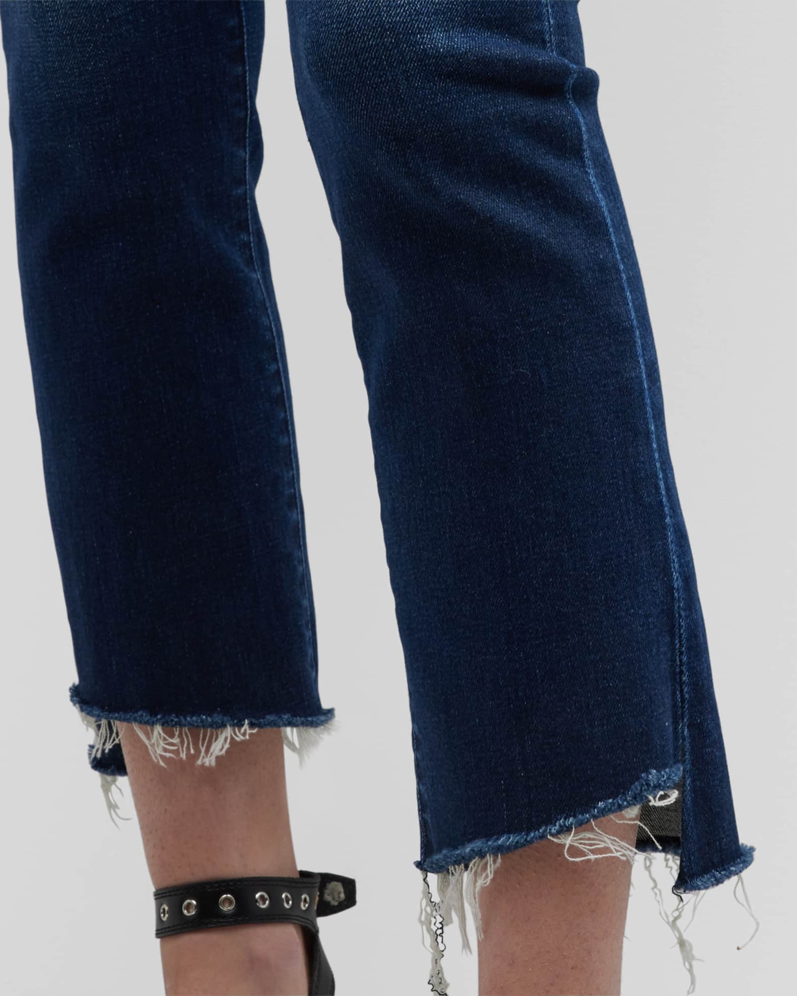 MOTHER The Insider Crop Step Fray Jeans | Neiman Marcus