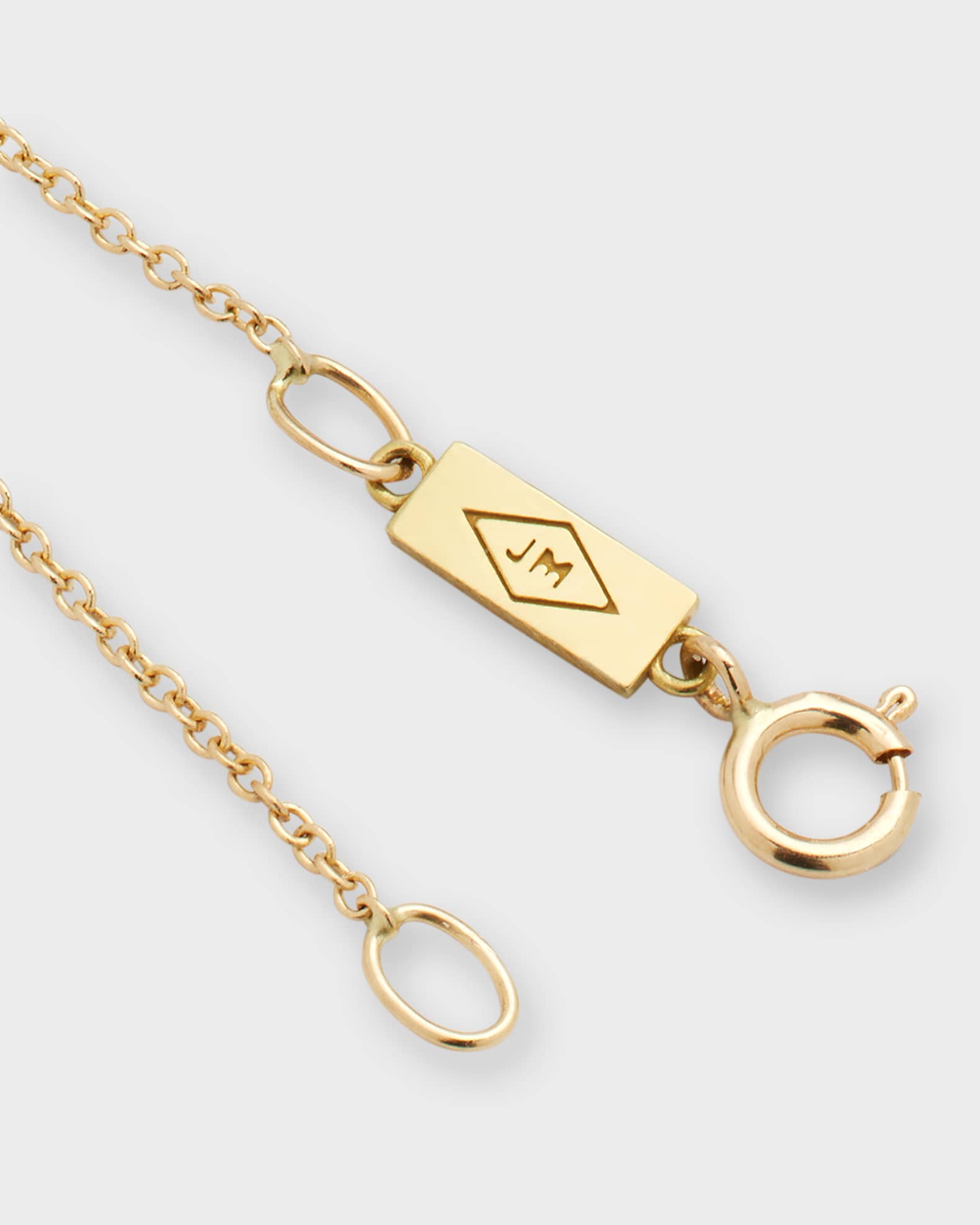 Jennifer Meyer 18K Yellow Gold 7 Mini Bezel Dangle Necklace with ...