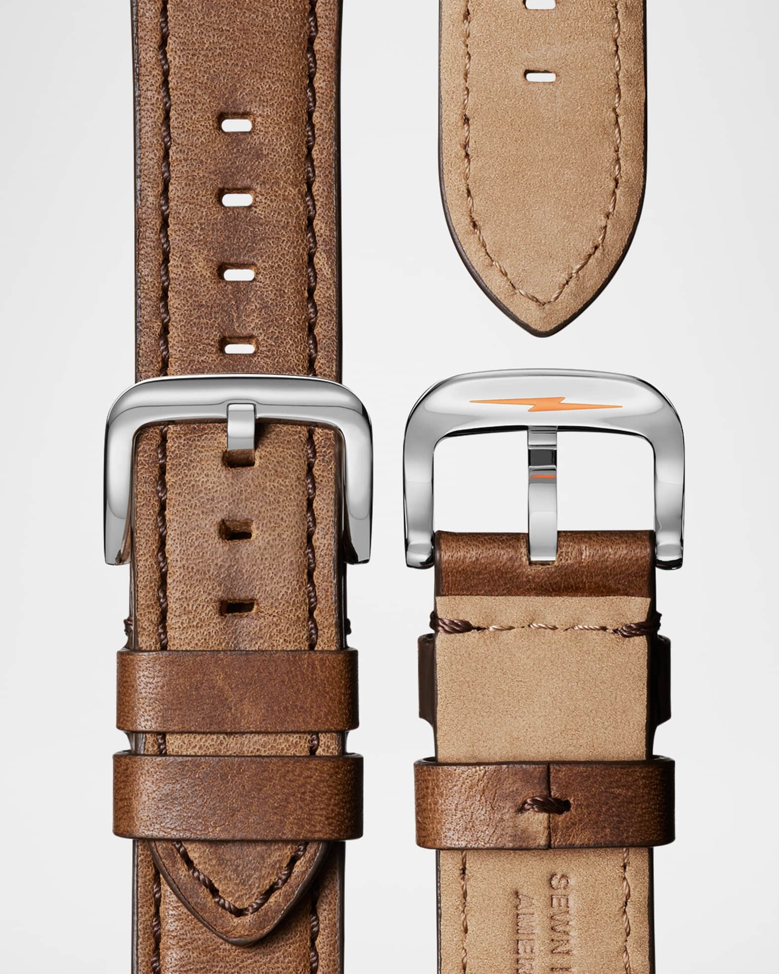 Shinola Runwell Leather Strap Automatic Watch, 45mm | Neiman Marcus