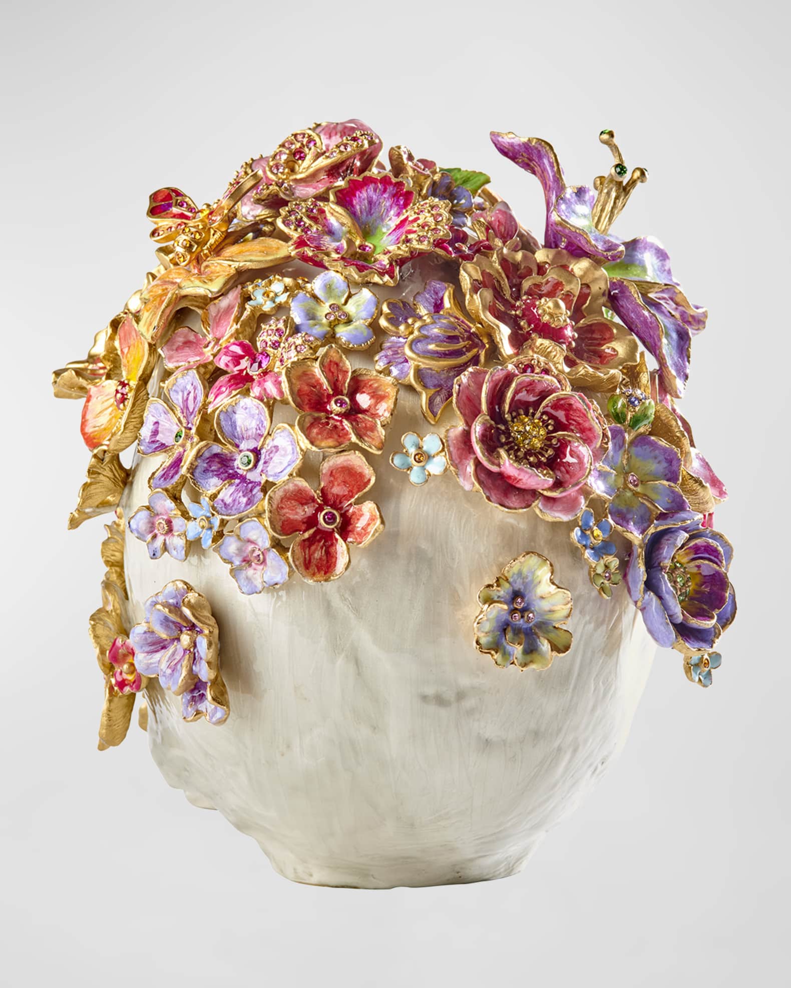 Jay Strongwater Skull With Flowers | Neiman Marcus