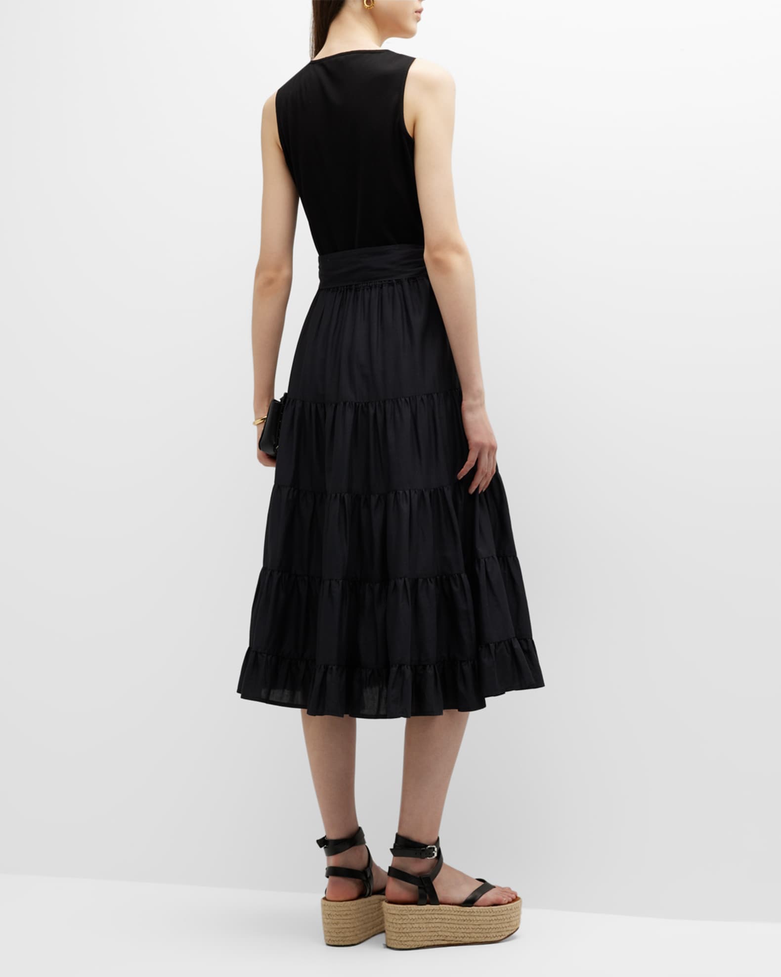 PAIGE Samosa Combo Midi Tank Dress | Neiman Marcus