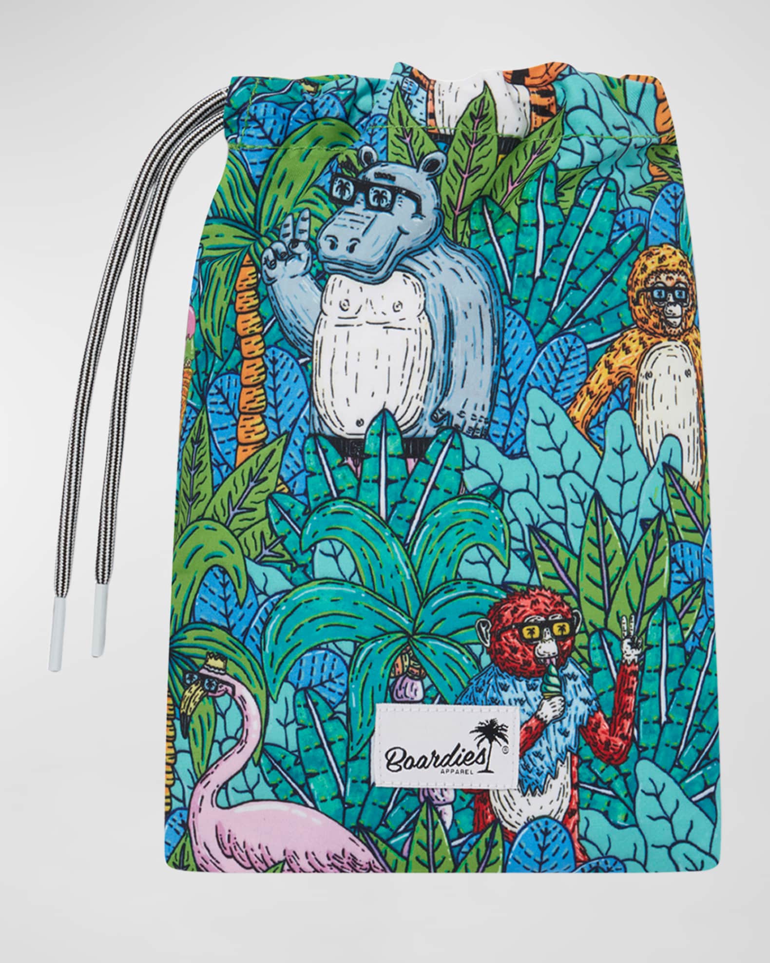 Boardies Apparel Boy's Mulga Jungle-Print Swim Trunks, Size 1-13 ...