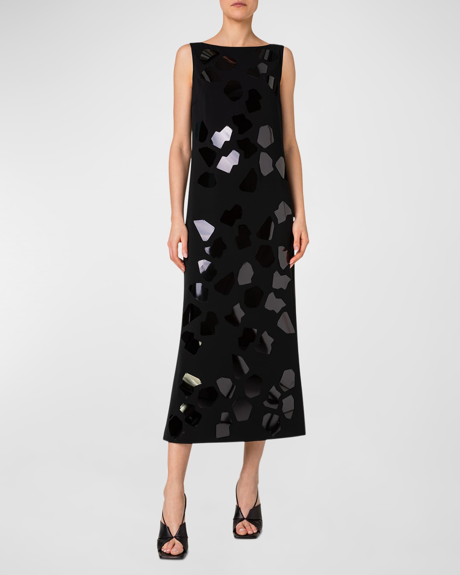 Akris punto Midi Tunic Dress with Extra-Large Kaleidoscope Sequins ...