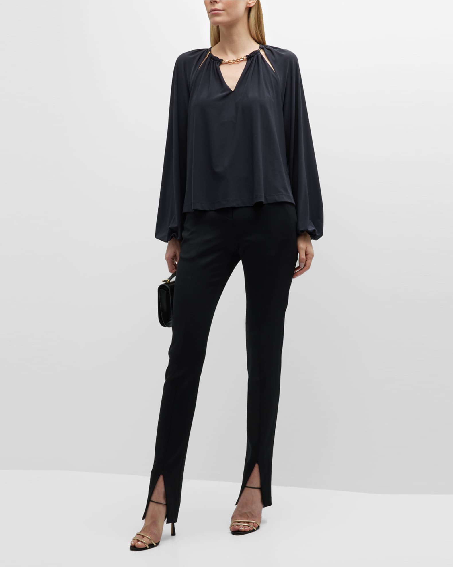 Ramy Brook Varinda Chainlink Blouse | Neiman Marcus