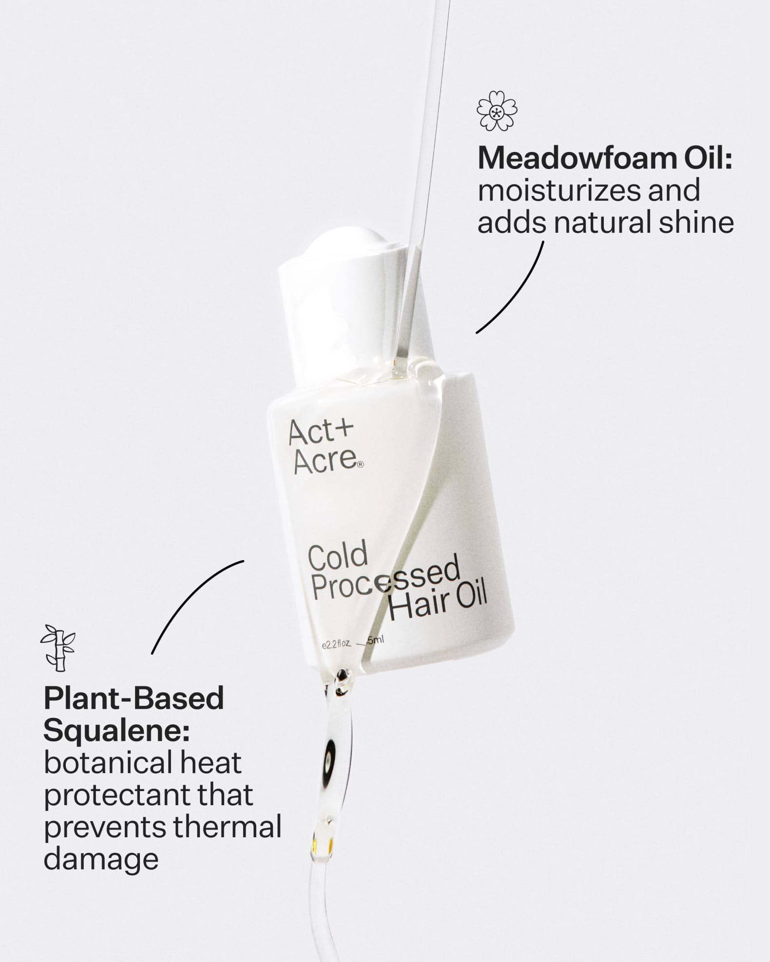 Act + Acre Cold Processed Hair Oil, 2.2 oz. | Neiman Marcus