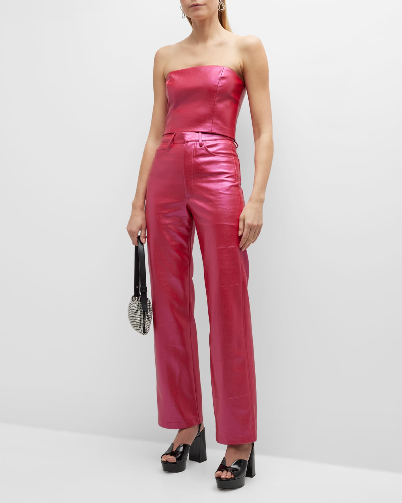 Rotate Birger Christensen Embossed Straight Faux-Leather Pants | Neiman ... Rotate Birger Christensen Embossed Straight Faux-Leather Pants | Neiman ...