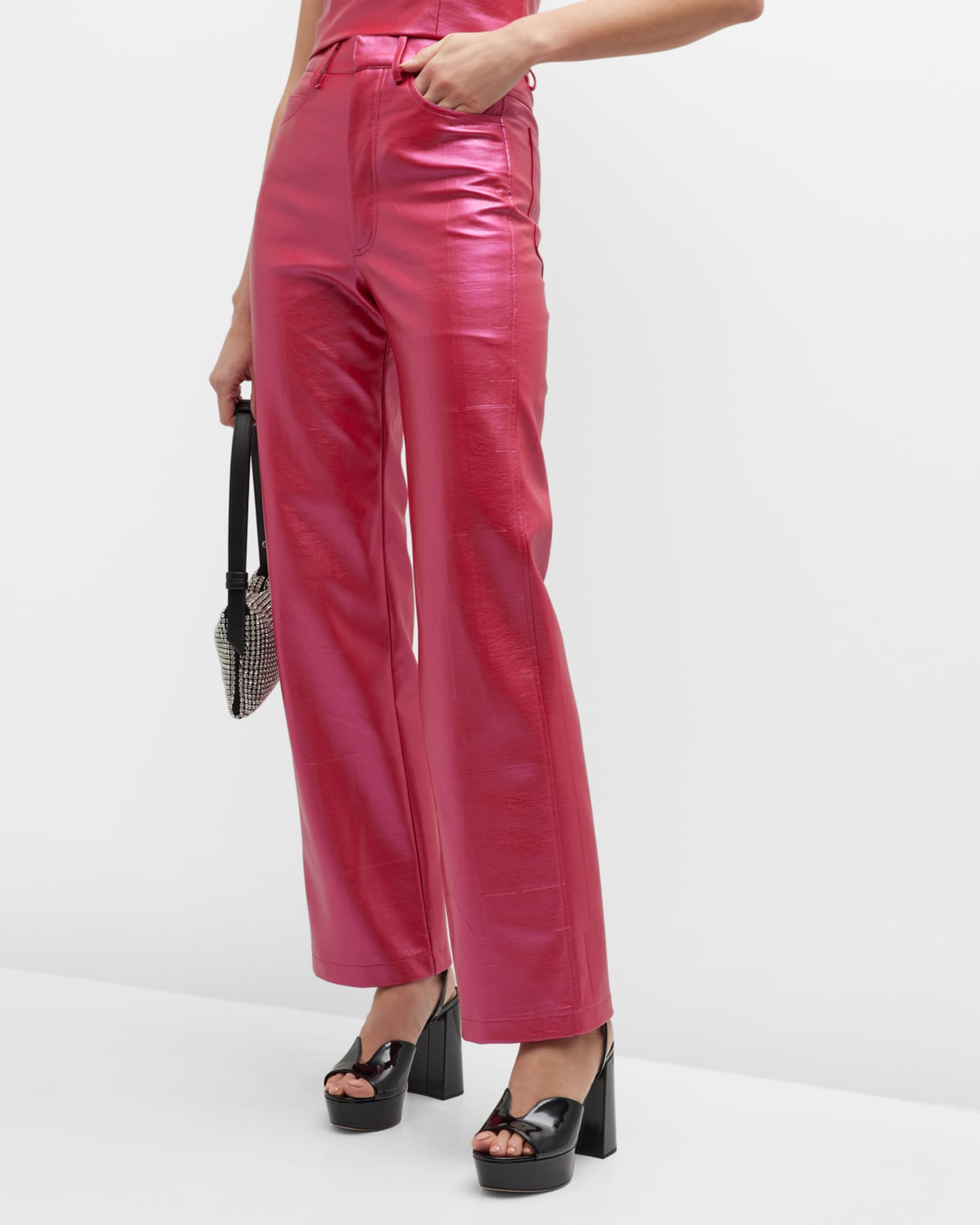 Rotate Birger Christensen Embossed Straight Faux-Leather Pants | Neiman ... Rotate Birger Christensen Embossed Straight Faux-Leather Pants | Neiman ...