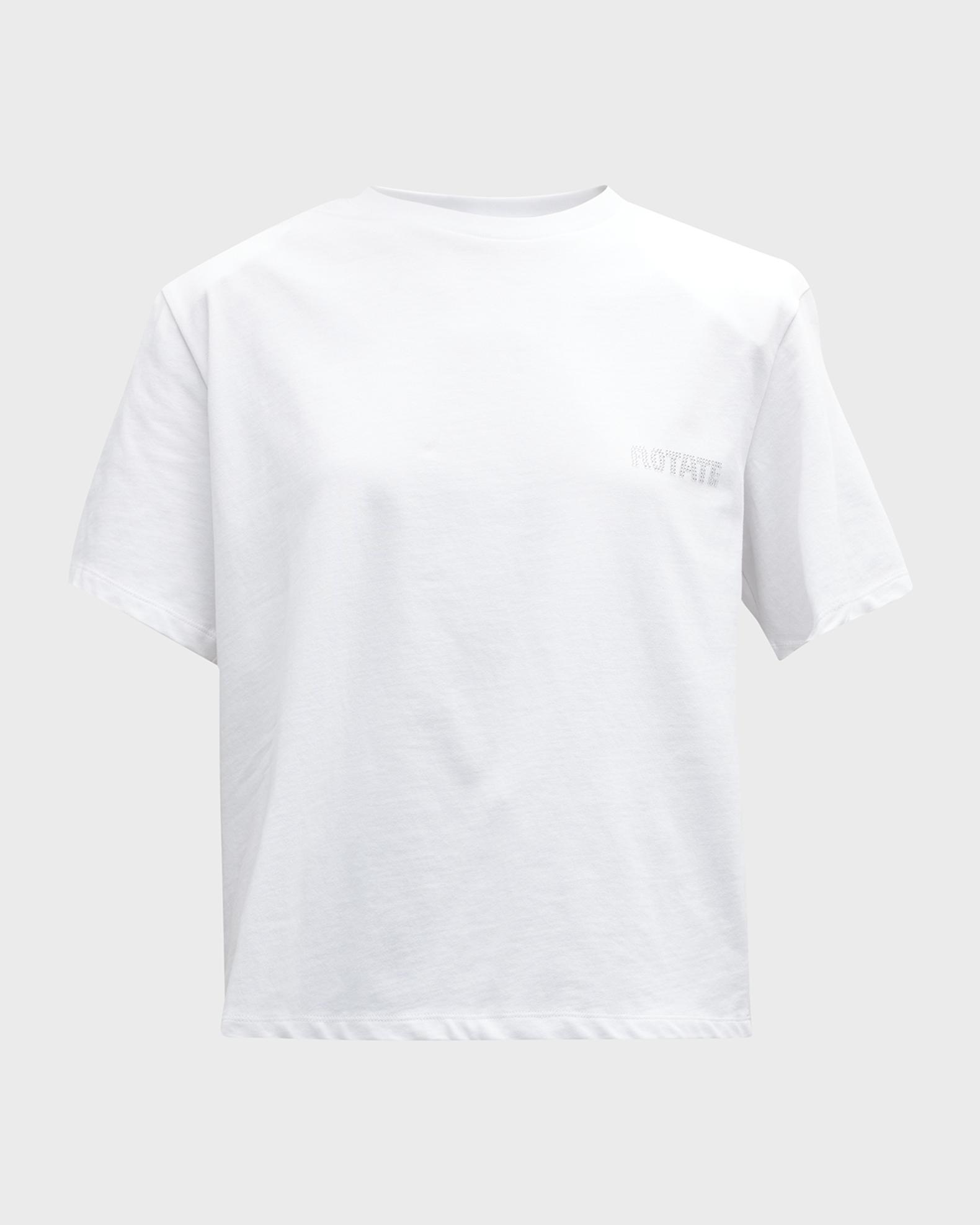 Rotate Birger Christensen Boxy Laser Cut T-Shirt | Neiman Marcus