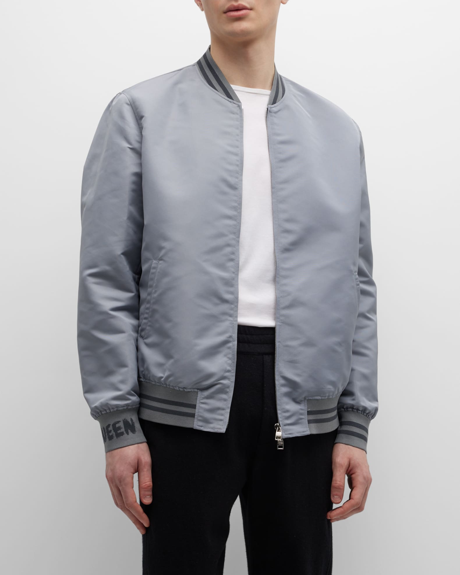 Alexander McQueen Men's Sporty Bomber Jacket | Neiman Marcus