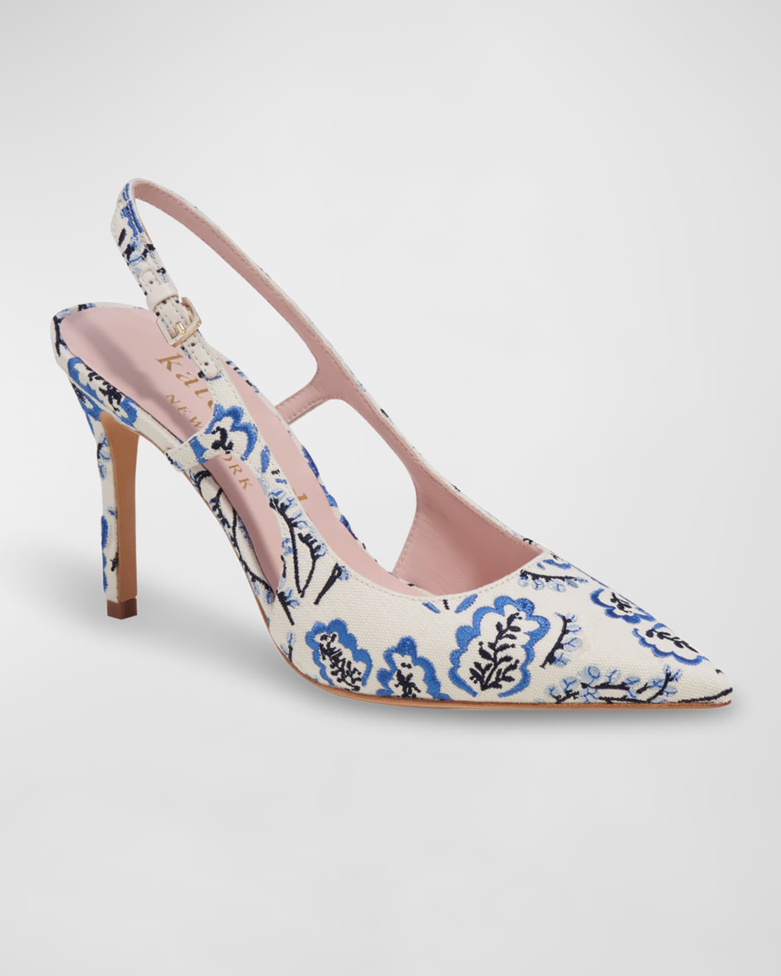 kate spade new york valerie floral embroidered slingback pumps | Neiman ...