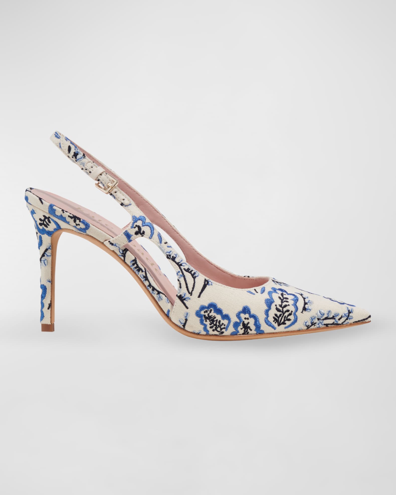 kate spade new york valerie floral embroidered slingback pumps | Neiman ...