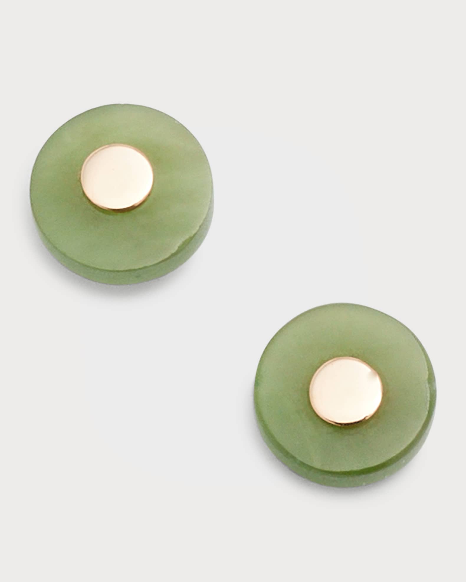 GINETTE NY Donut Jade Rose Gold Stud Earrings | Neiman Marcus