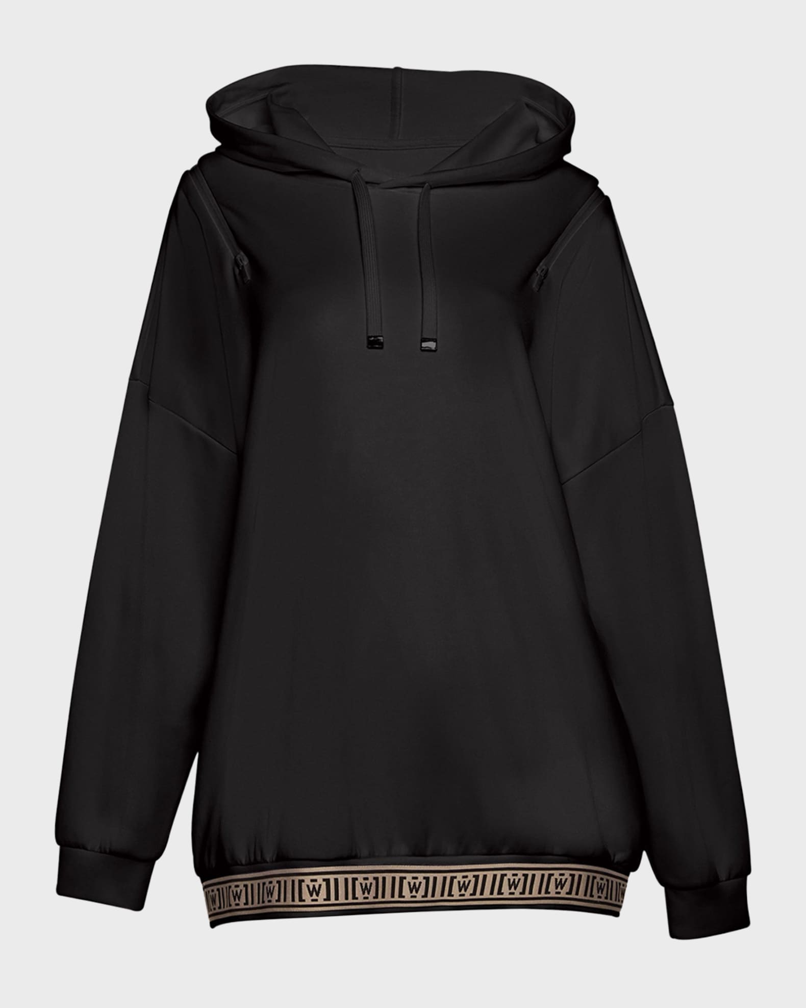 Wolford Logo-Banded Oversized Hoodie | Neiman Marcus
