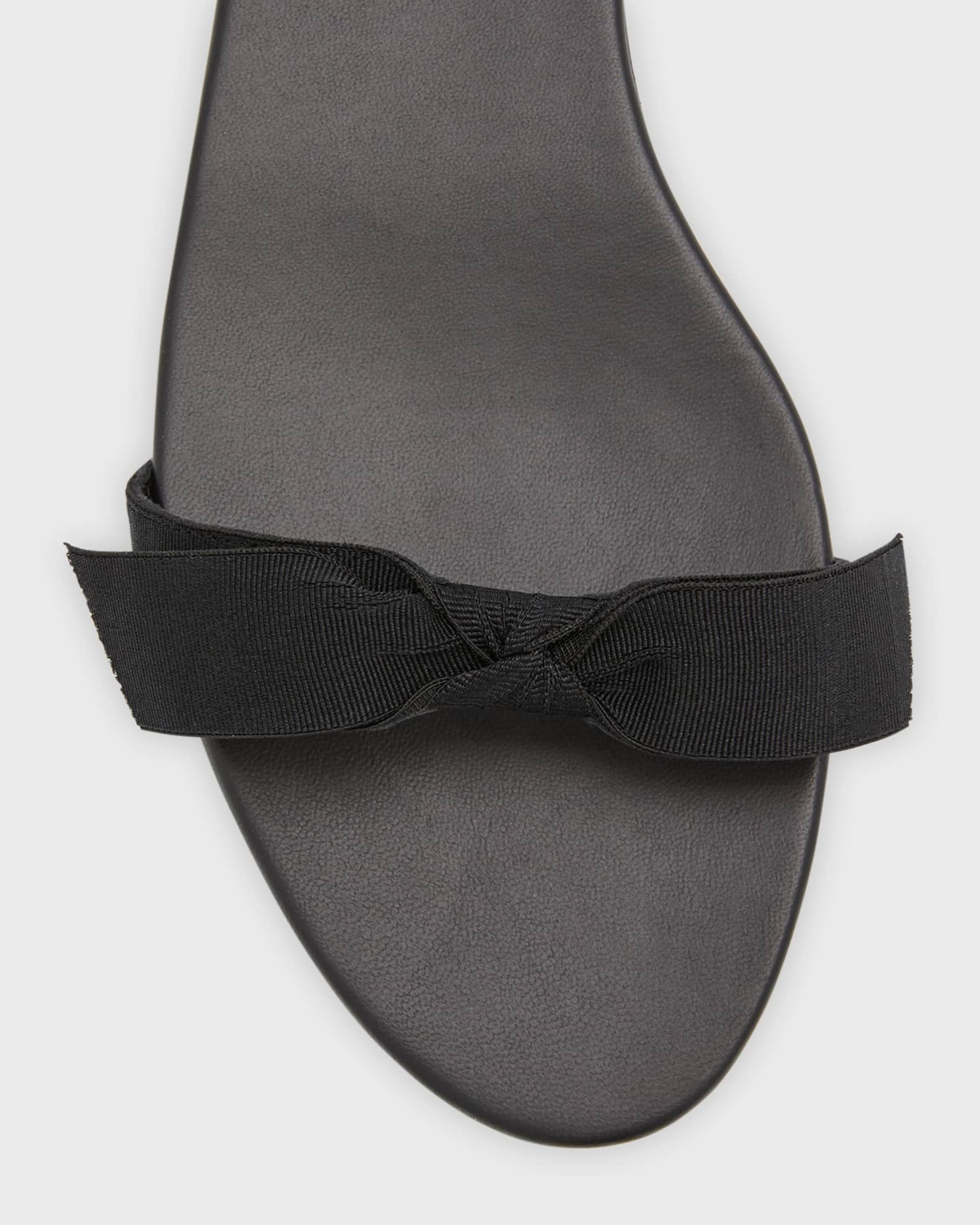 THE ROW Bow Flat Slingback Sandals | Neiman Marcus