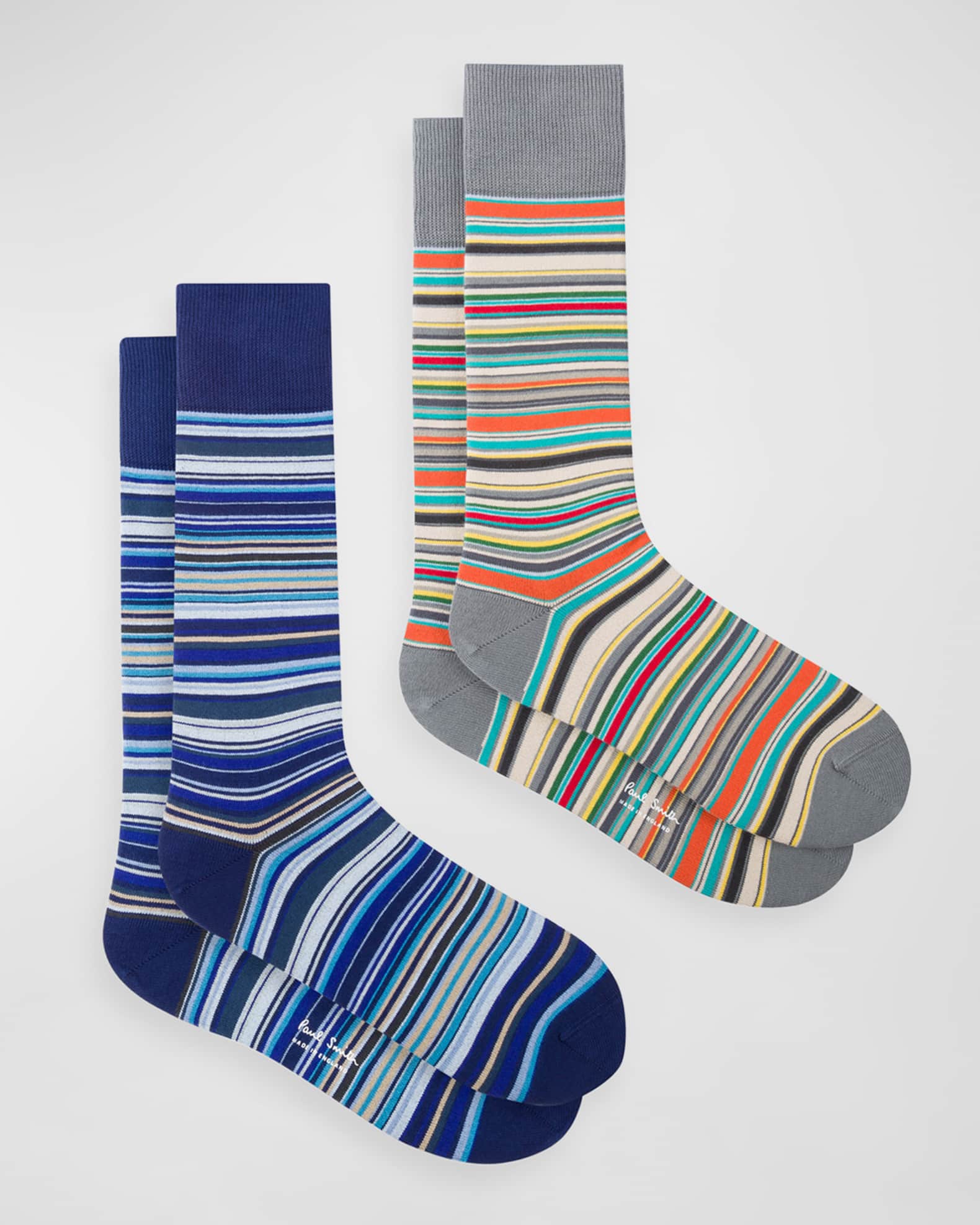 Paul Smith Men's 2-Pack Signature Stripe Crew Socks | Neiman Marcus
