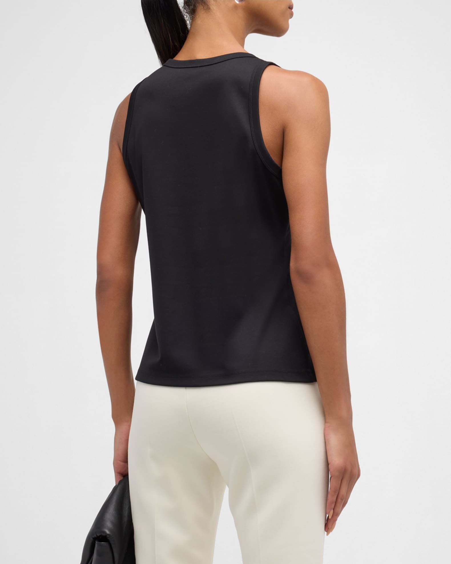 Swiss Cotton Rib Racerback Tank | Neiman Marcus