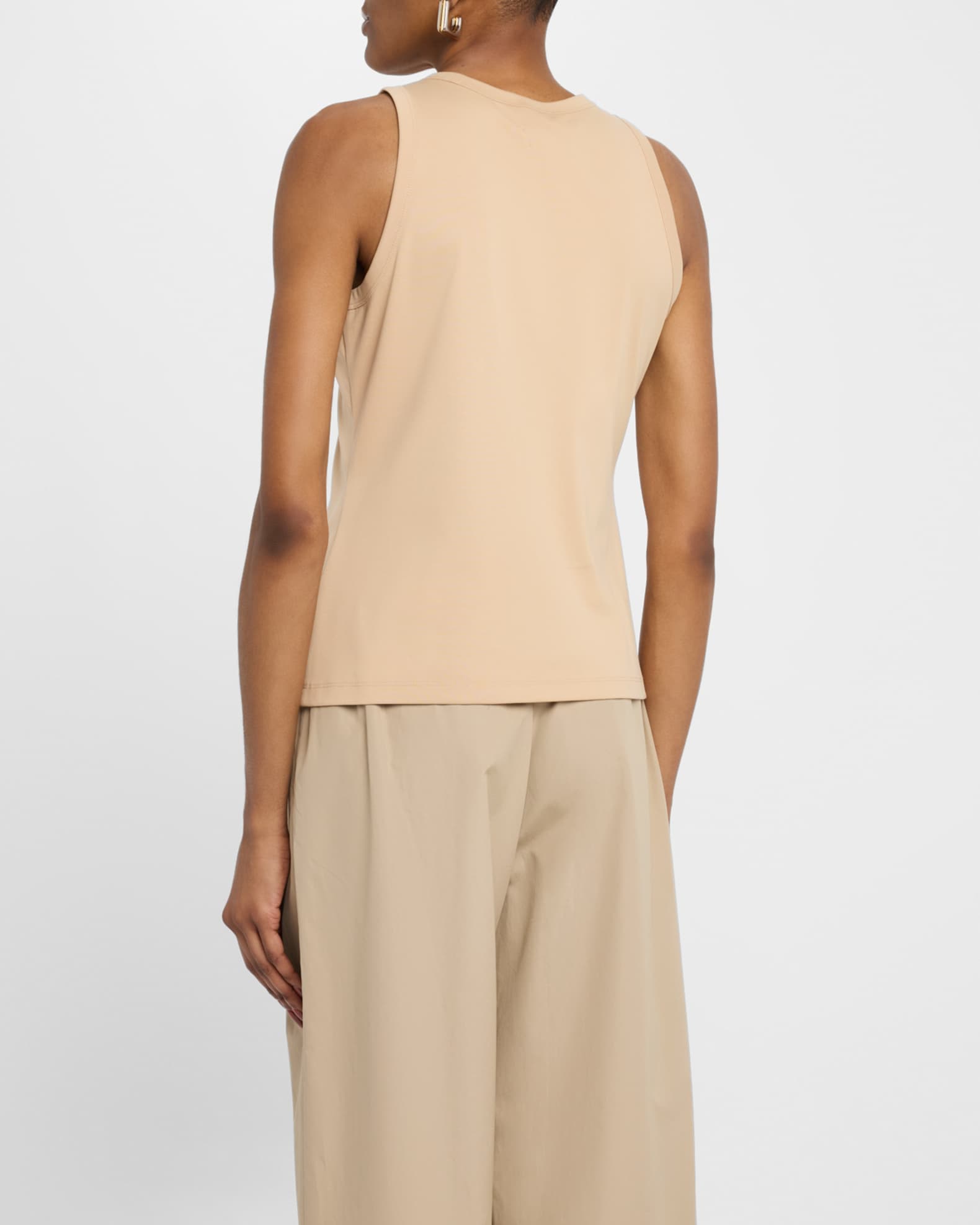 Swiss Cotton Rib Racerback Tank | Neiman Marcus