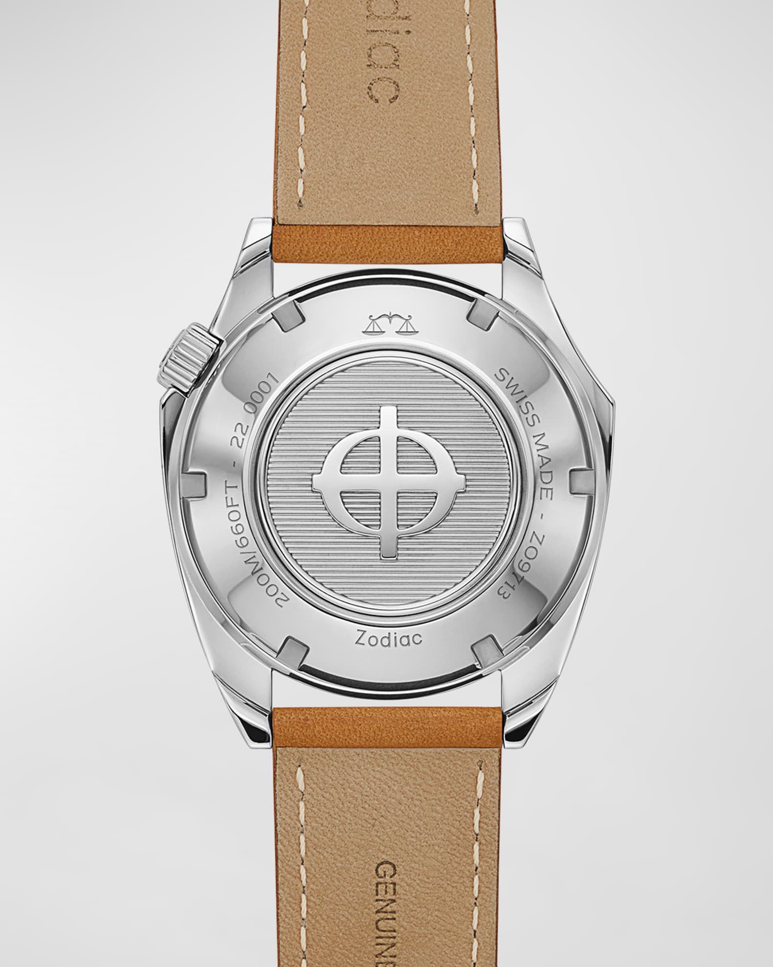ZODIAC Men's Olympos STP 1-11 Swiss Automatic Three-Hand Leather Watch ...