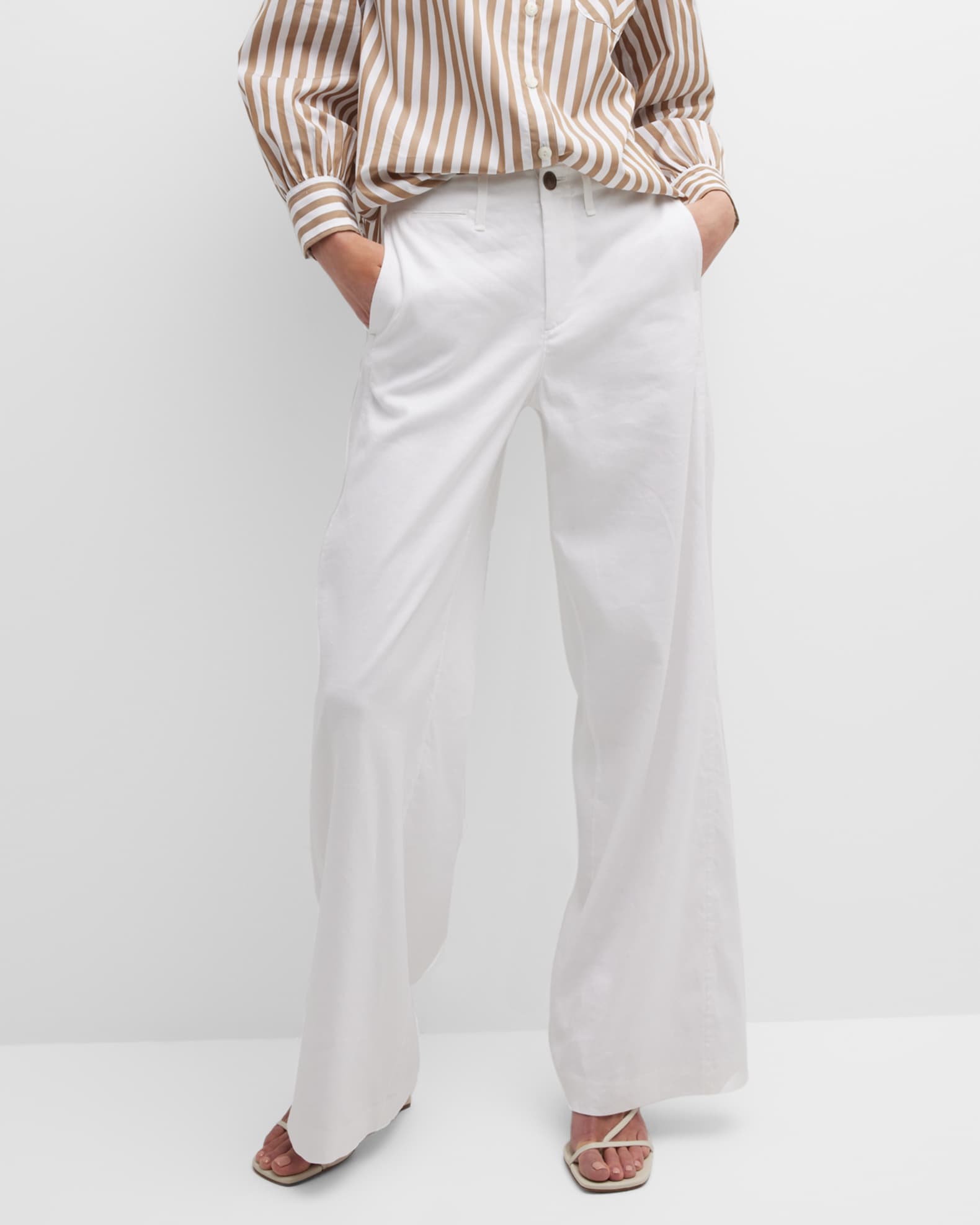 Rag & Bone Sofie Wide-Leg Linen Pants | Neiman Marcus