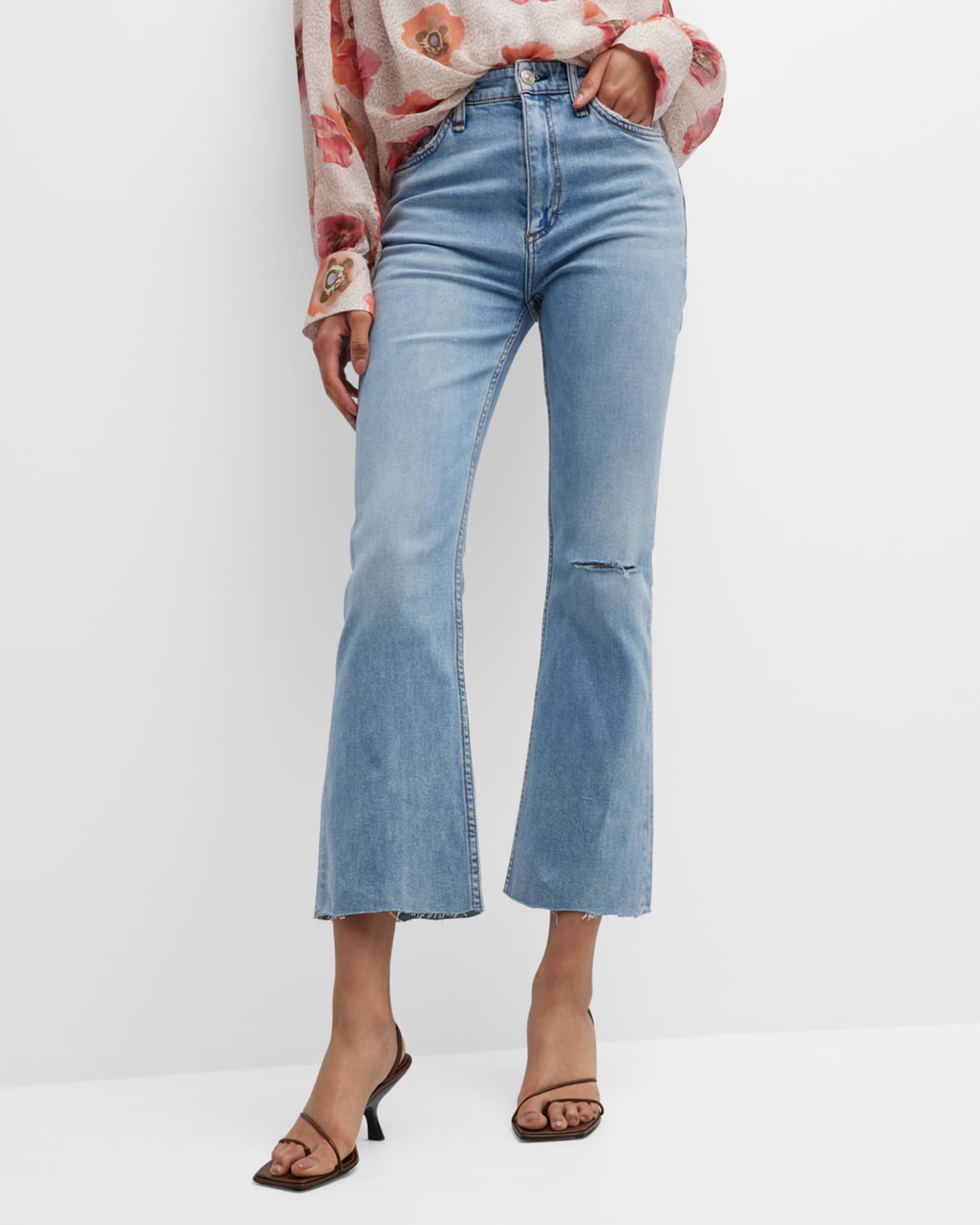 Rag & Bone Casey High Rise Ankle Flare Jeans | Neiman Marcus