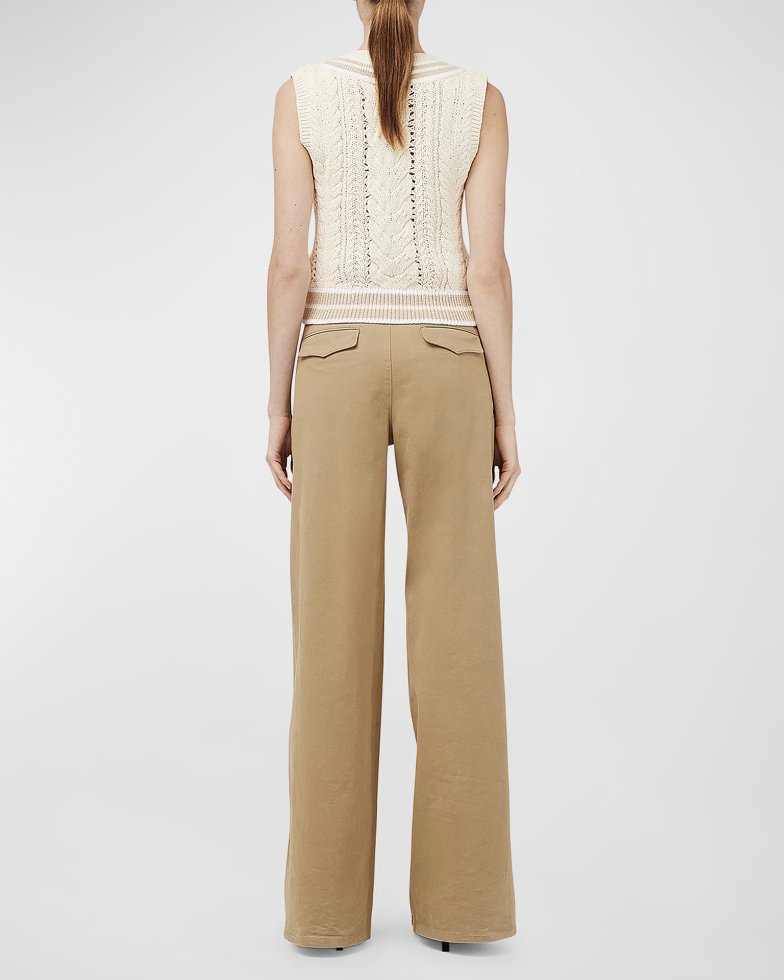 Rag & Bone Brandi Cable-Knit Sweater Vest | Neiman Marcus