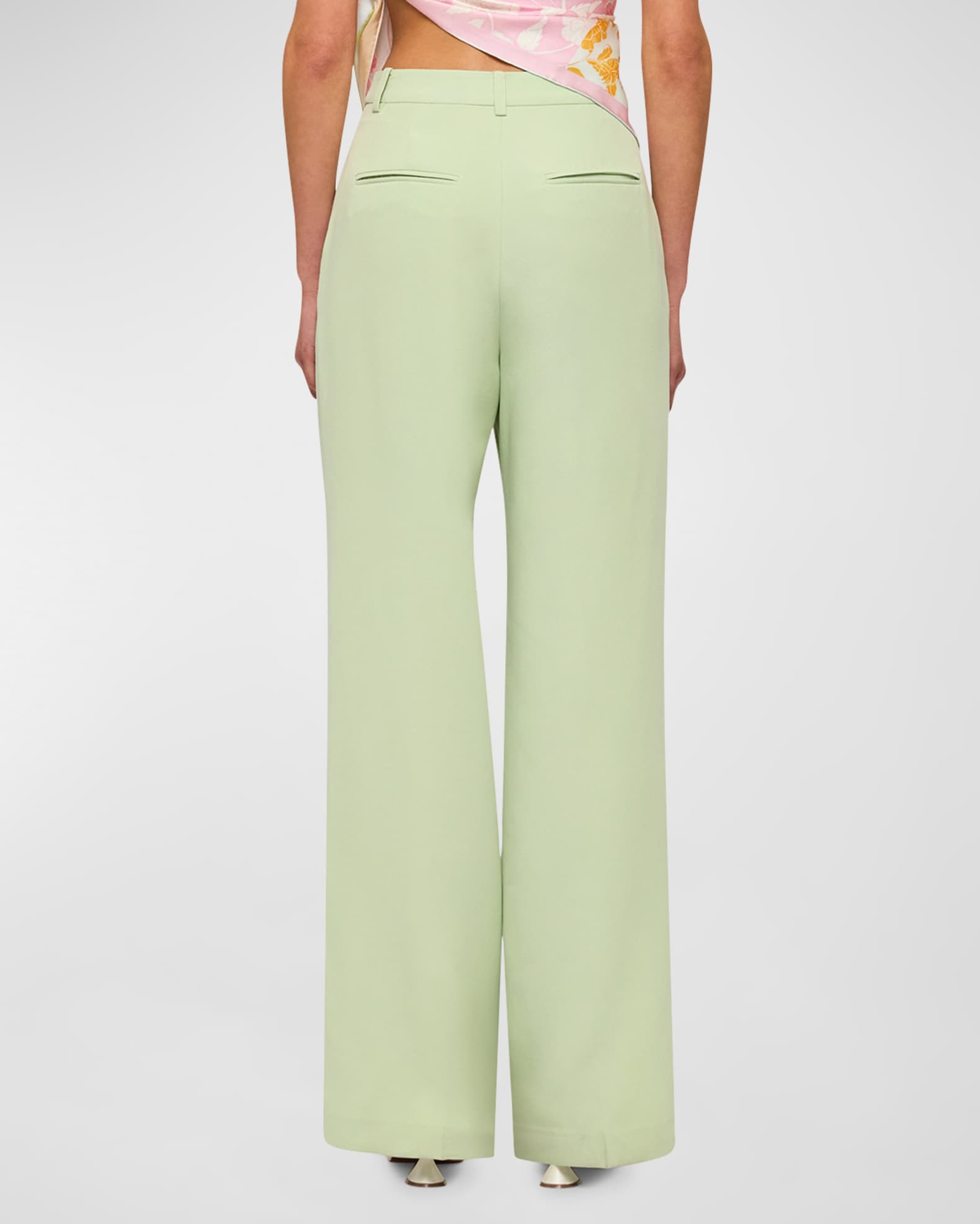 LEO LIN Hazel High-Rise Straight-Leg Pants | Neiman Marcus