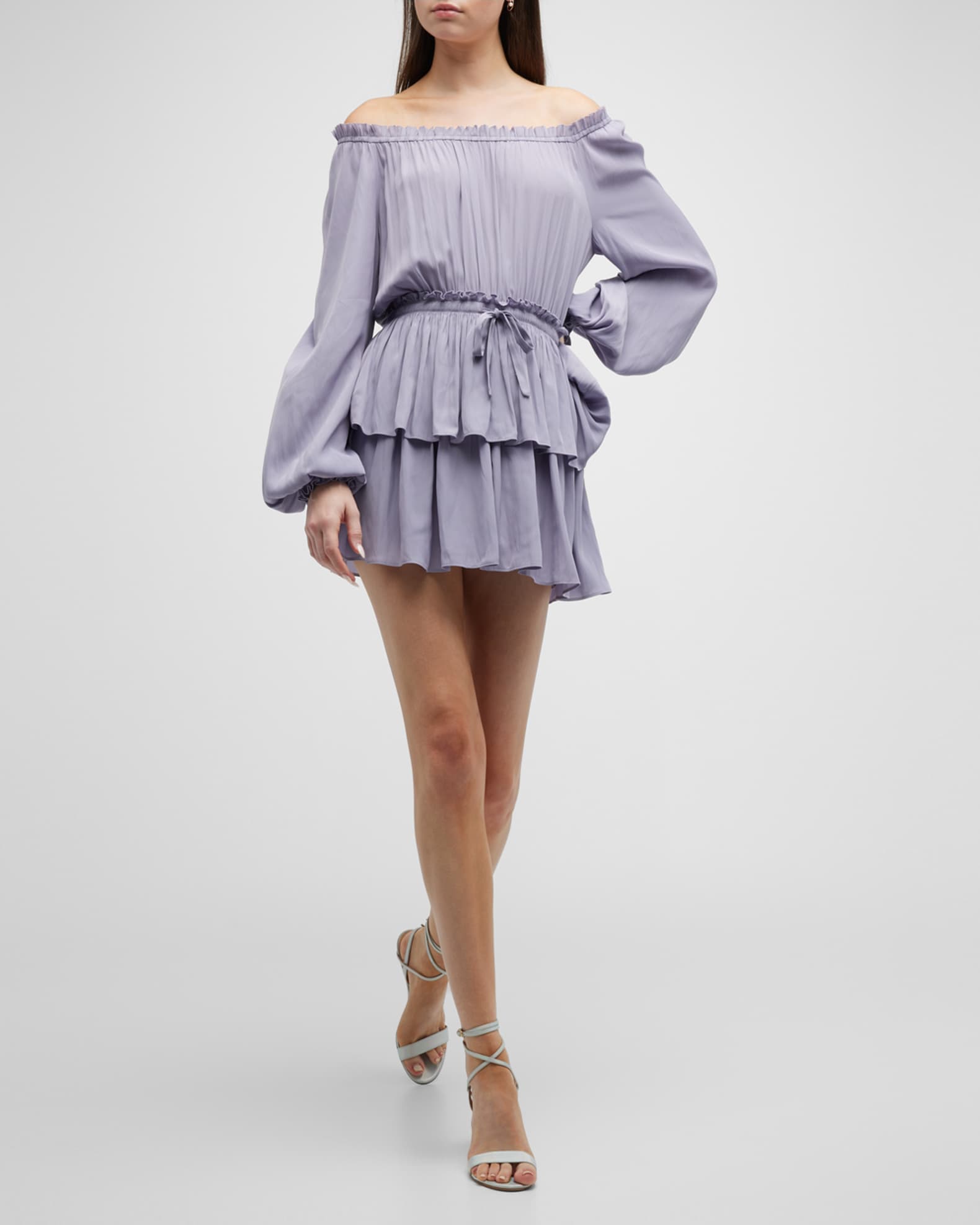 Ramy Brook Charrasse Off-Shoulder Mini Dress | Neiman Marcus
