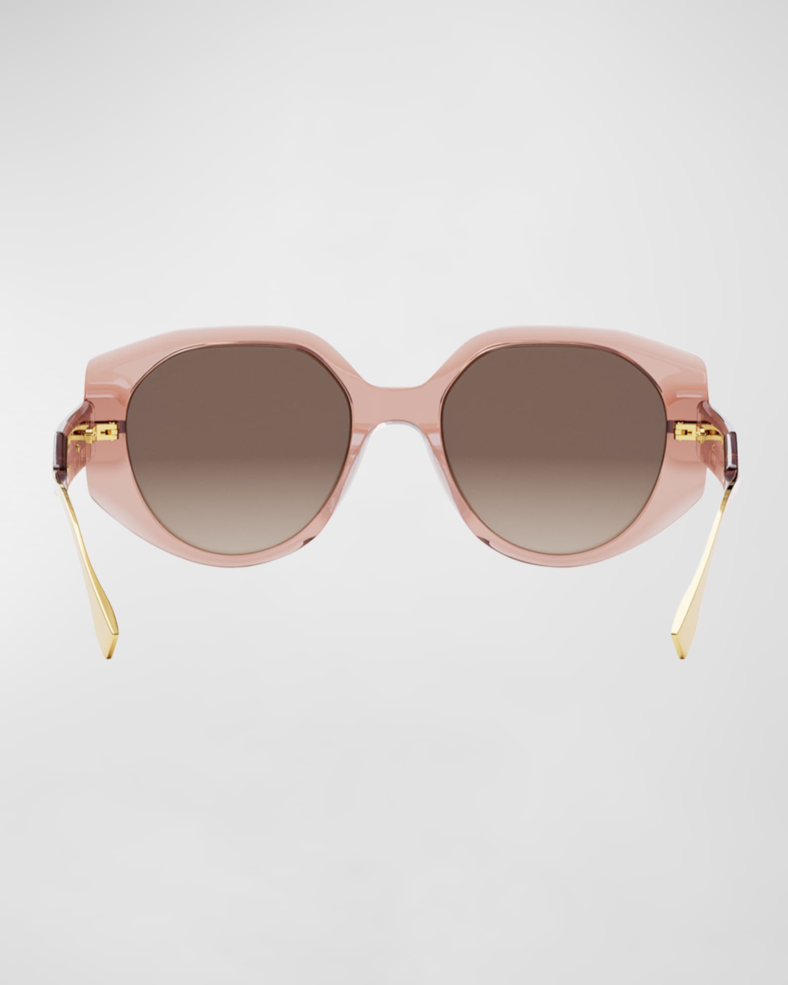 Fendi Fendigraphy Round Acetate Sunglasses | Neiman Marcus
