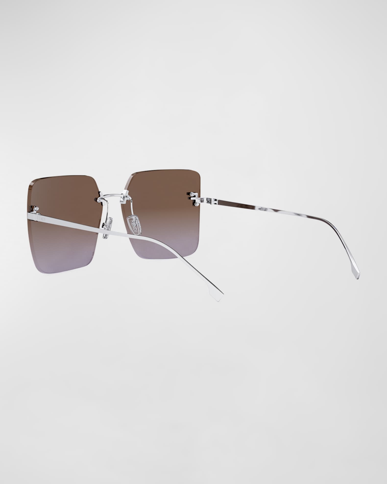 Fendi F Monogram Rimless Metal Butterfly Sunglasses | Neiman Marcus