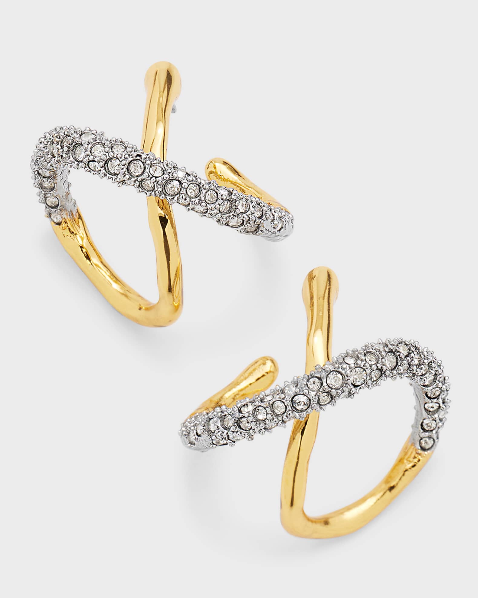 Alexis Bittar Solanales Twisted Orbit Hoop Earrings | Neiman Marcus