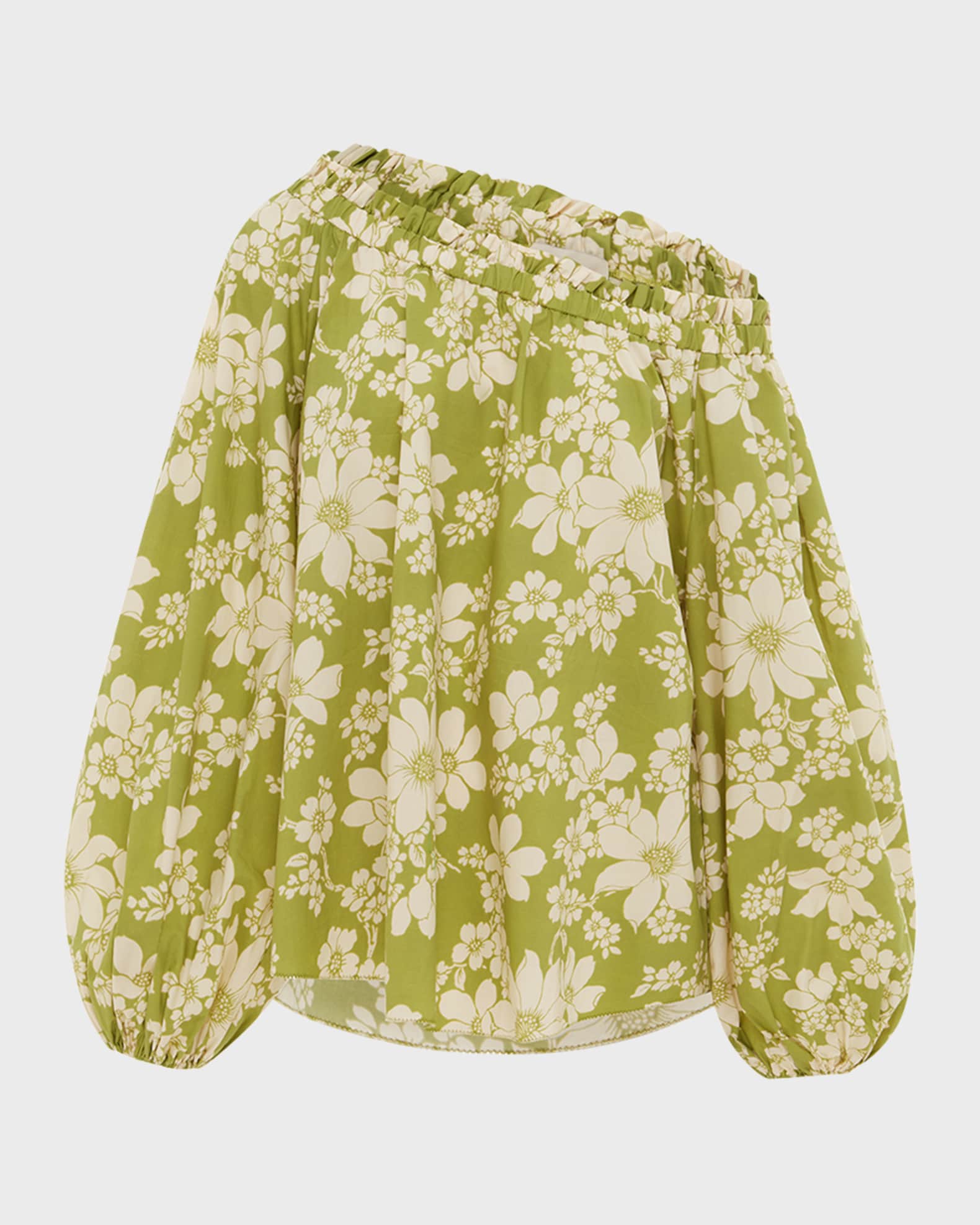ALEMAIS Leisa Off-Shoulder Floral Cotton Blouse | Neiman Marcus