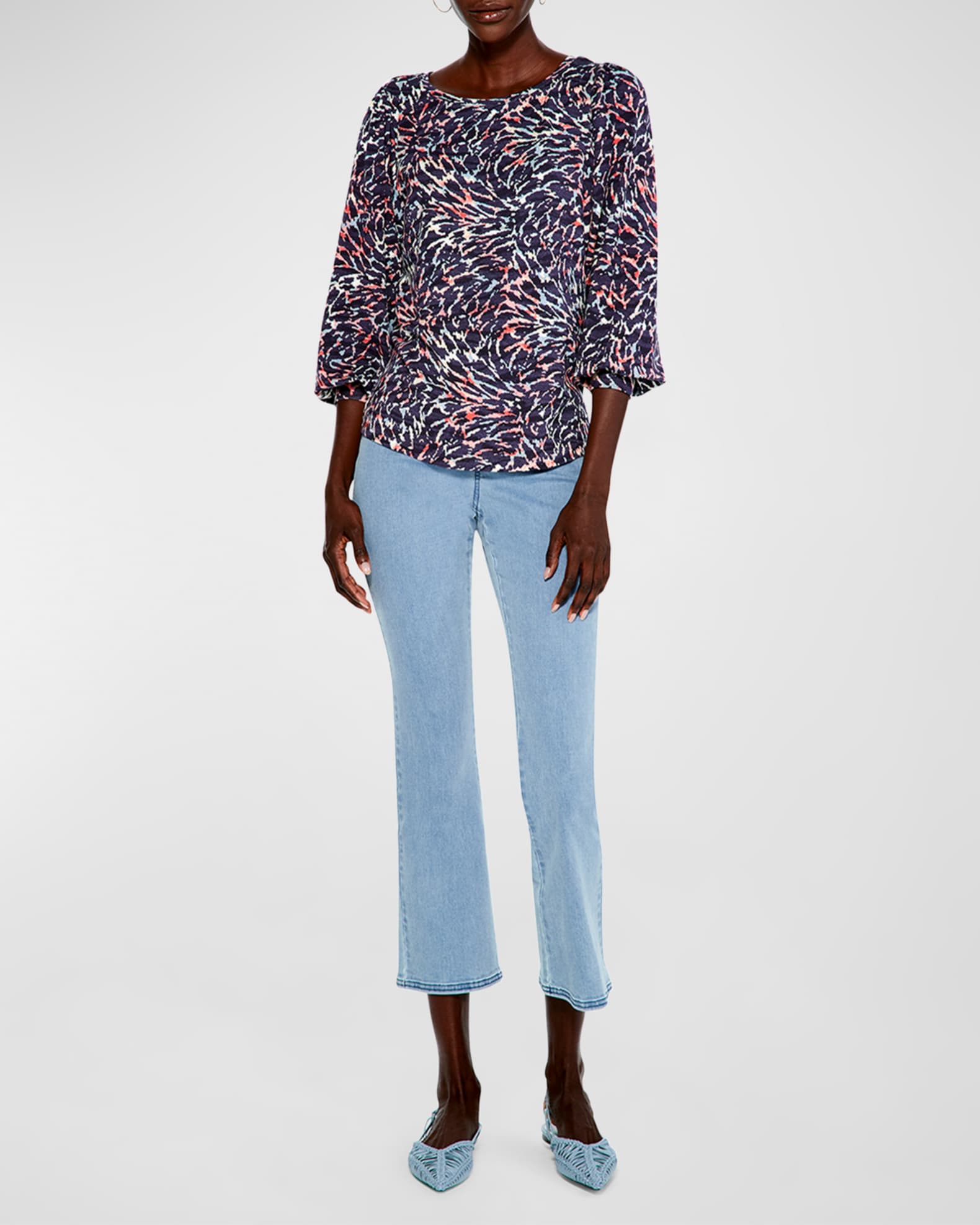 NIC+ZOE Glowing Sunset Abstract-Print Top | Neiman Marcus