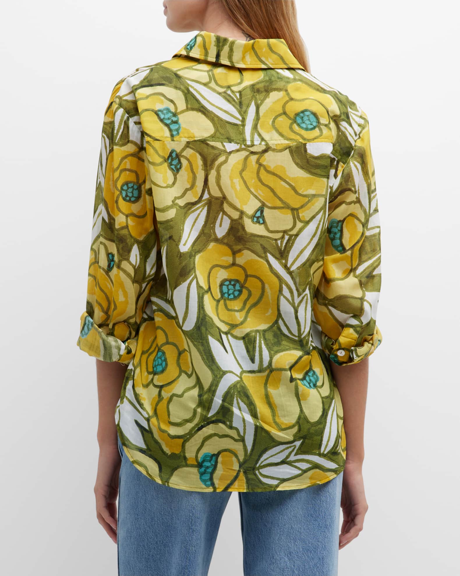 Finley Andie Floral-Print Button-Down Shirt | Neiman Marcus
